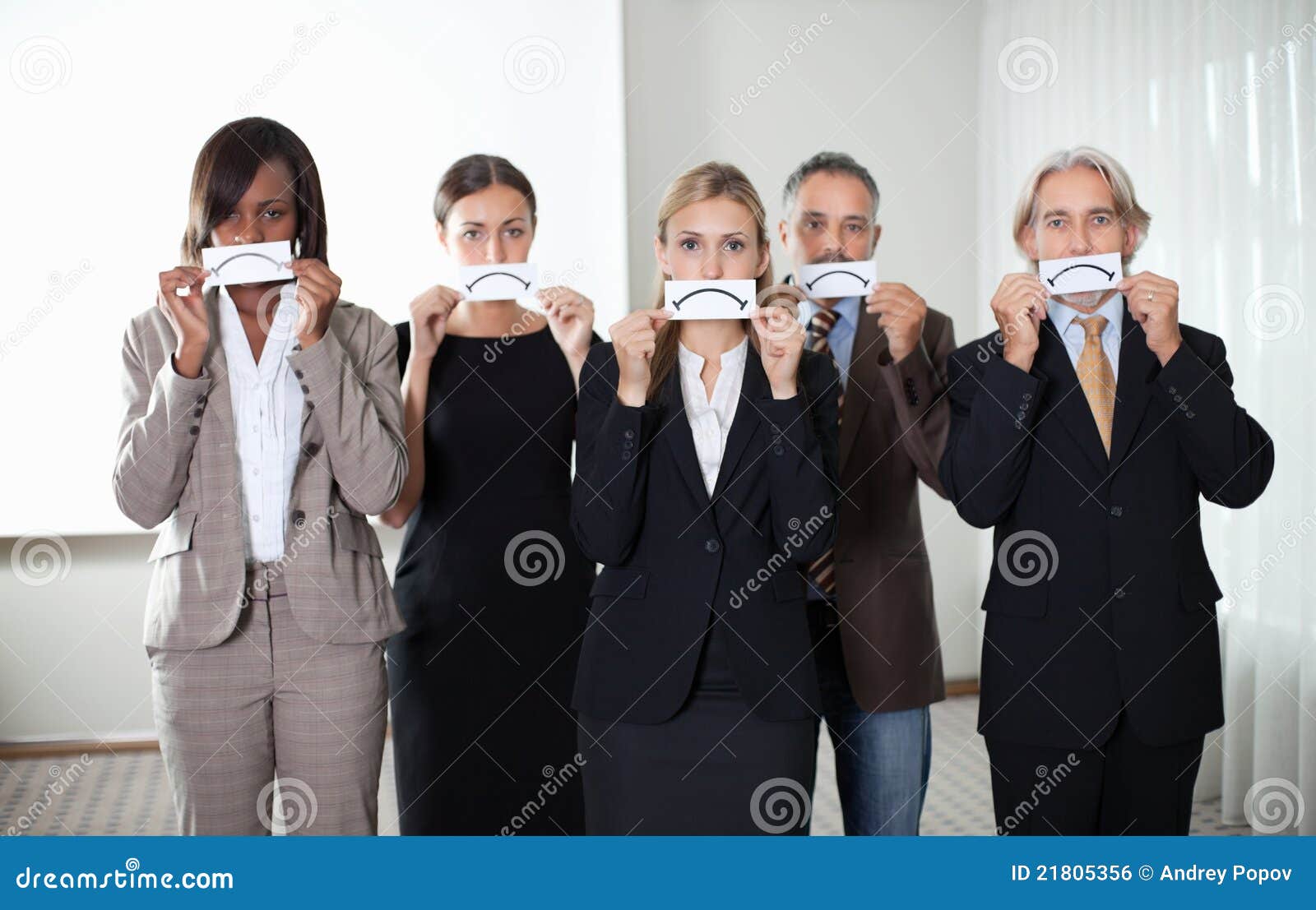 Group of Business Executives with Sad Emotions Stock Photo - Image of ...