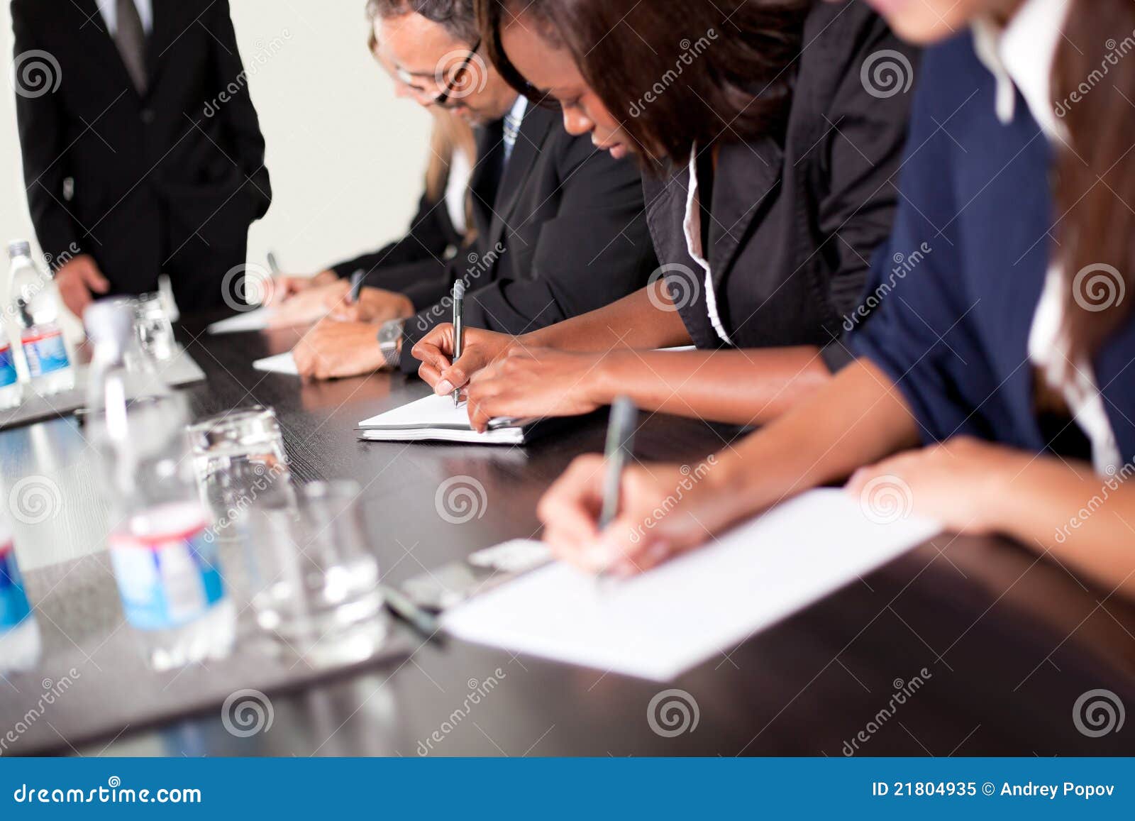 Group of Business Executives Taking Notes Stock Image - Image of ...