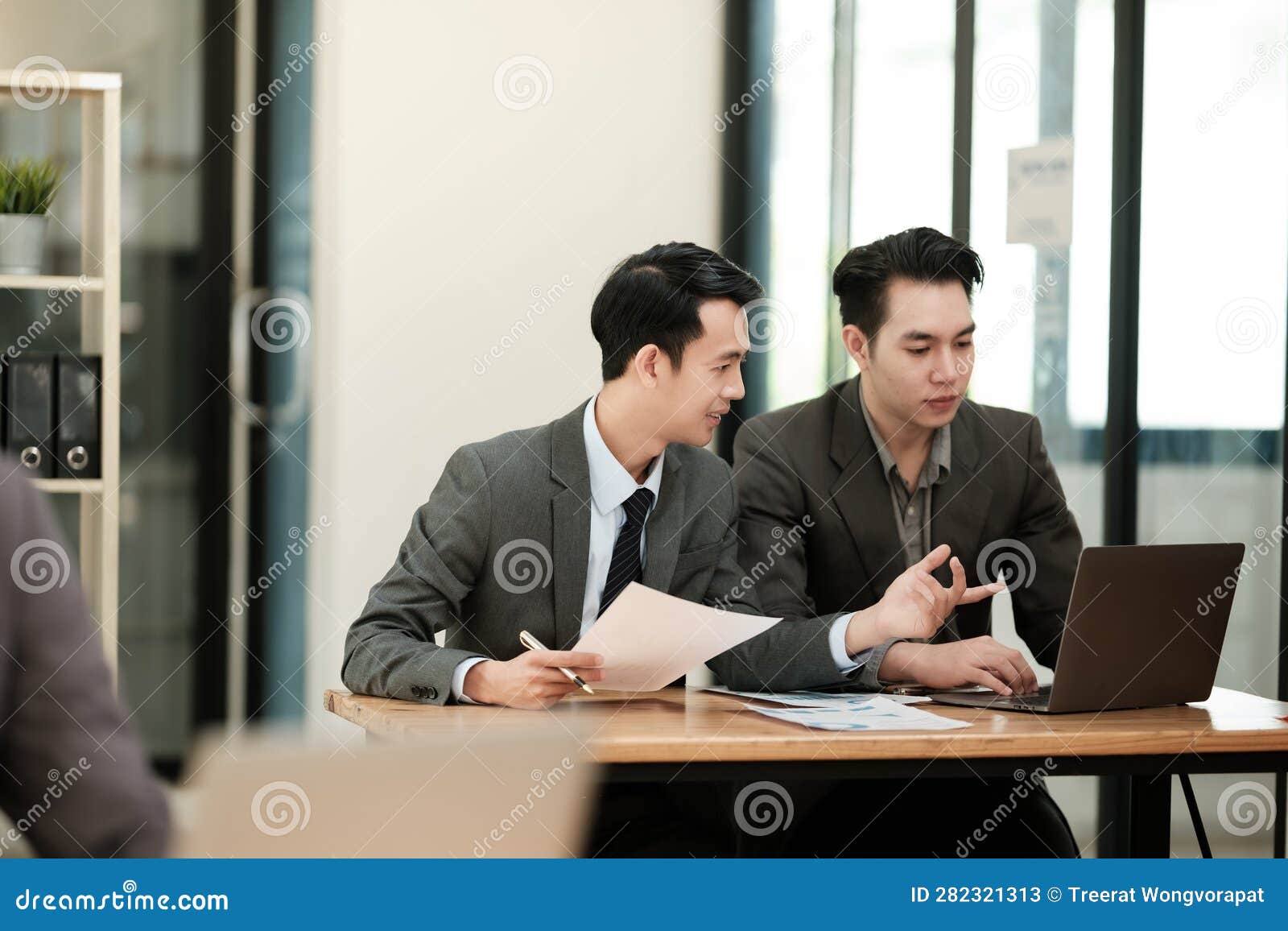 Group of Business Man Discussion and Brainstorming, Bookkeeping Audit ...