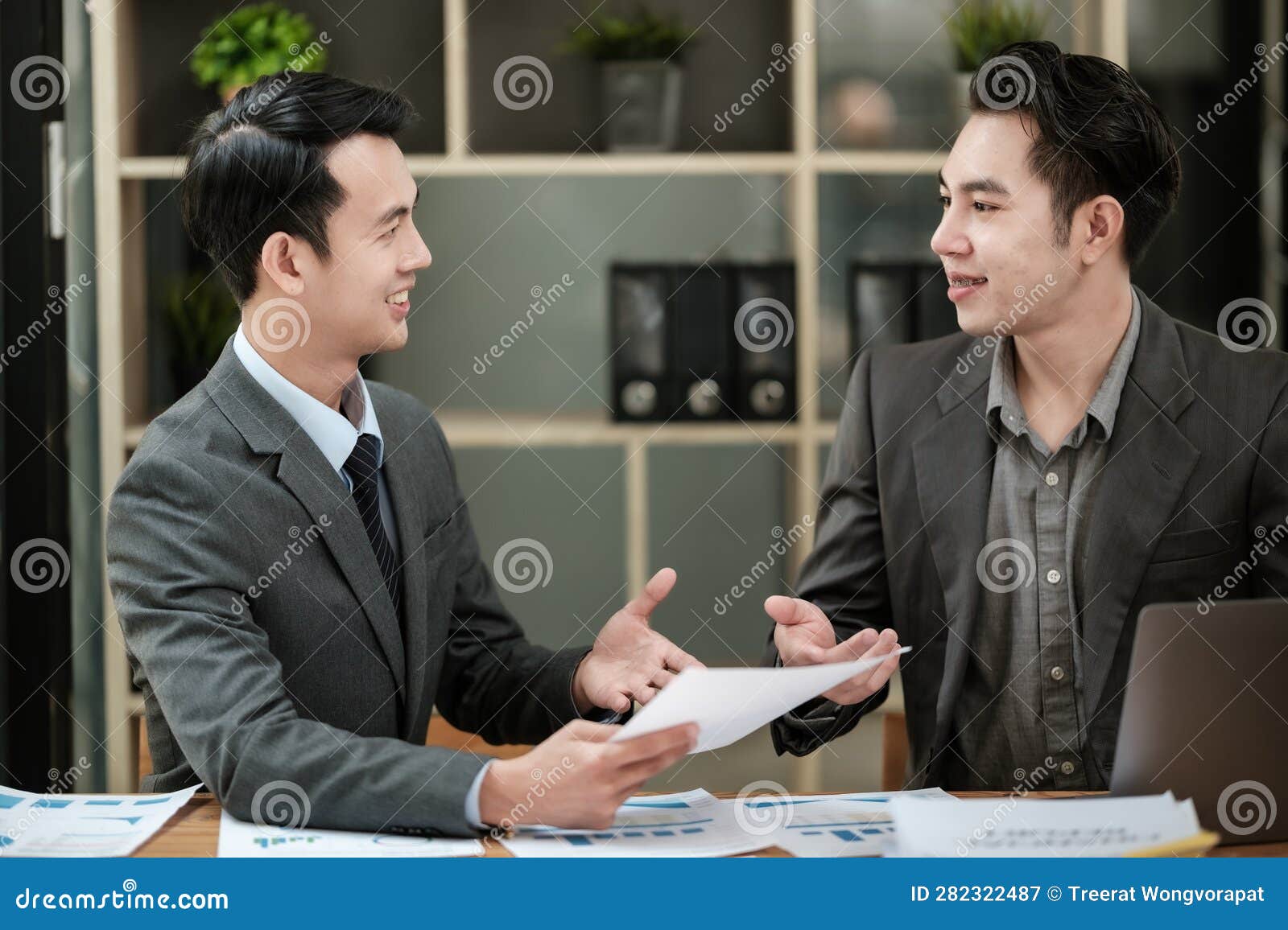 Group of Business Man Discussion and Brainstorming, Bookkeeping Audit ...