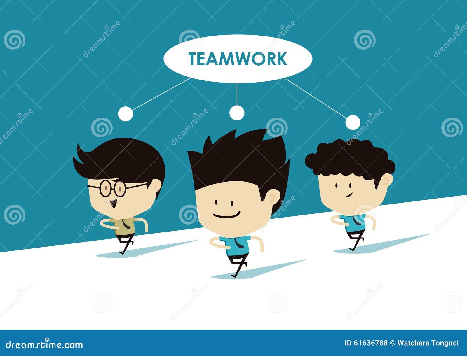 Group of Business Man Run with Teamwork Stock Vector - Illustration of ...