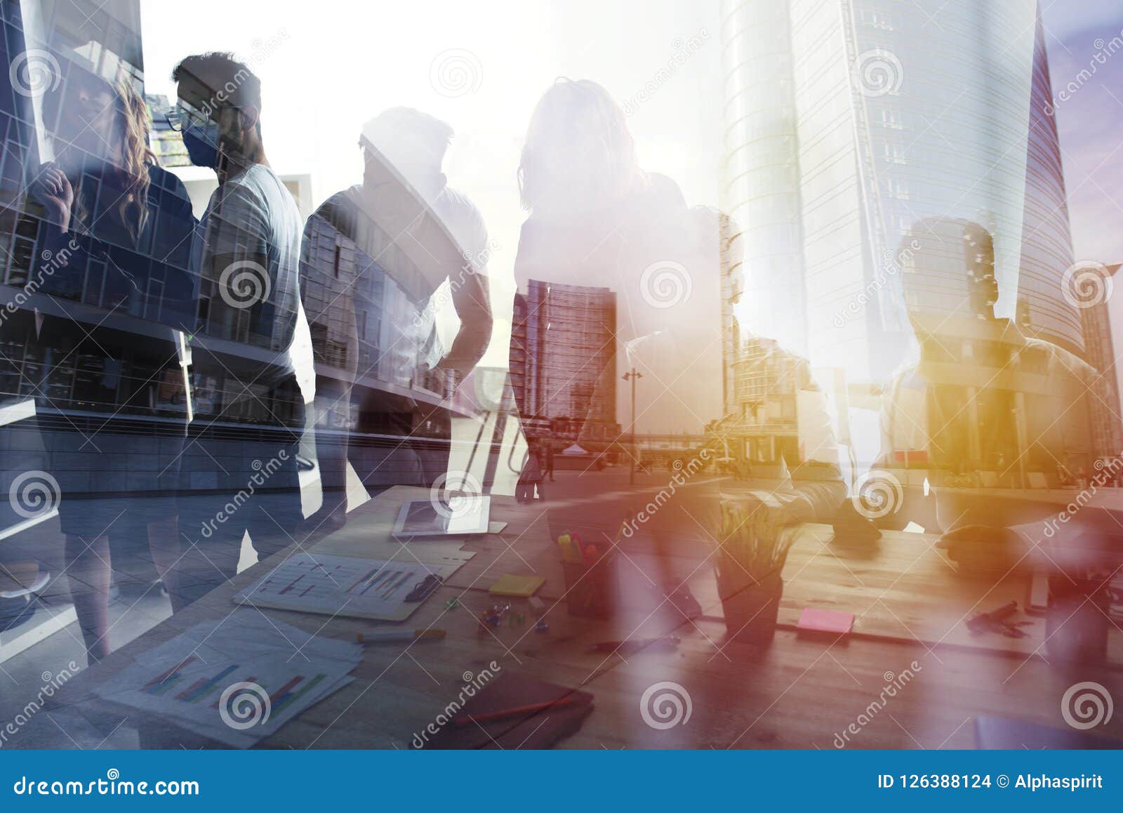 Group of Business Partner Looking for the Future. Concept of Corporate ...