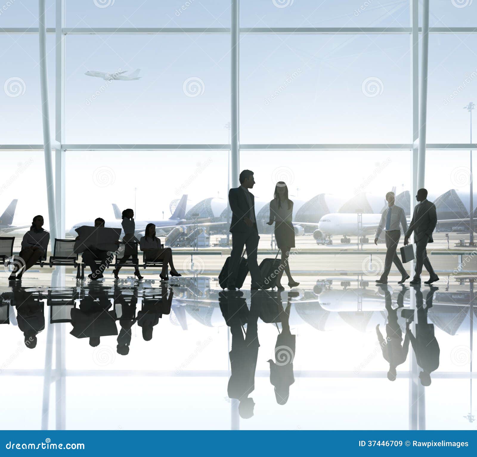 Group of Business People in the Airport Stock Image - Image of journey ...