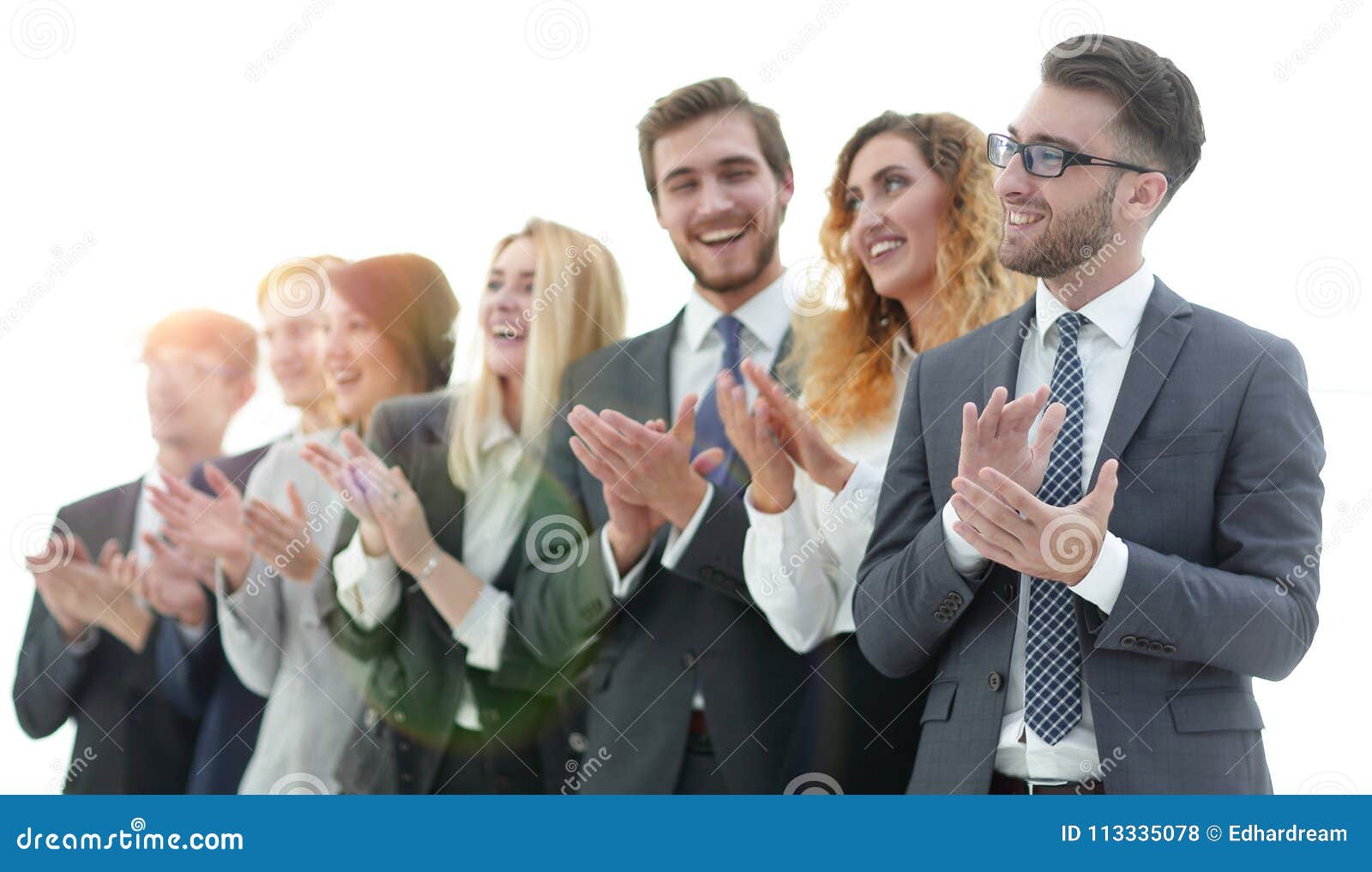 Group of Business People Applauding Isolated Stock Photo - Image of ... Group of Business People Applauding Isolated Stock Photo - Image of ...
