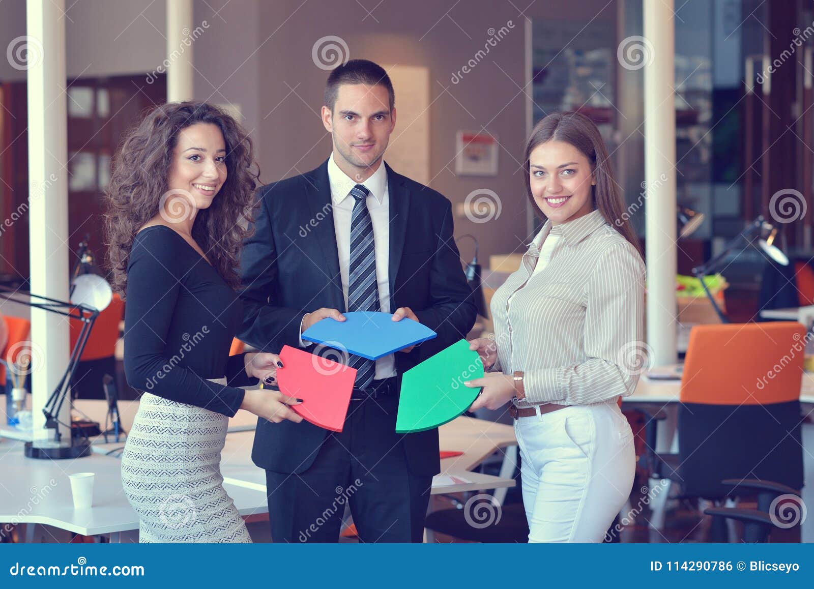 Group of Business People Assembling Jigsaw Puzzle and Represent Stock ...