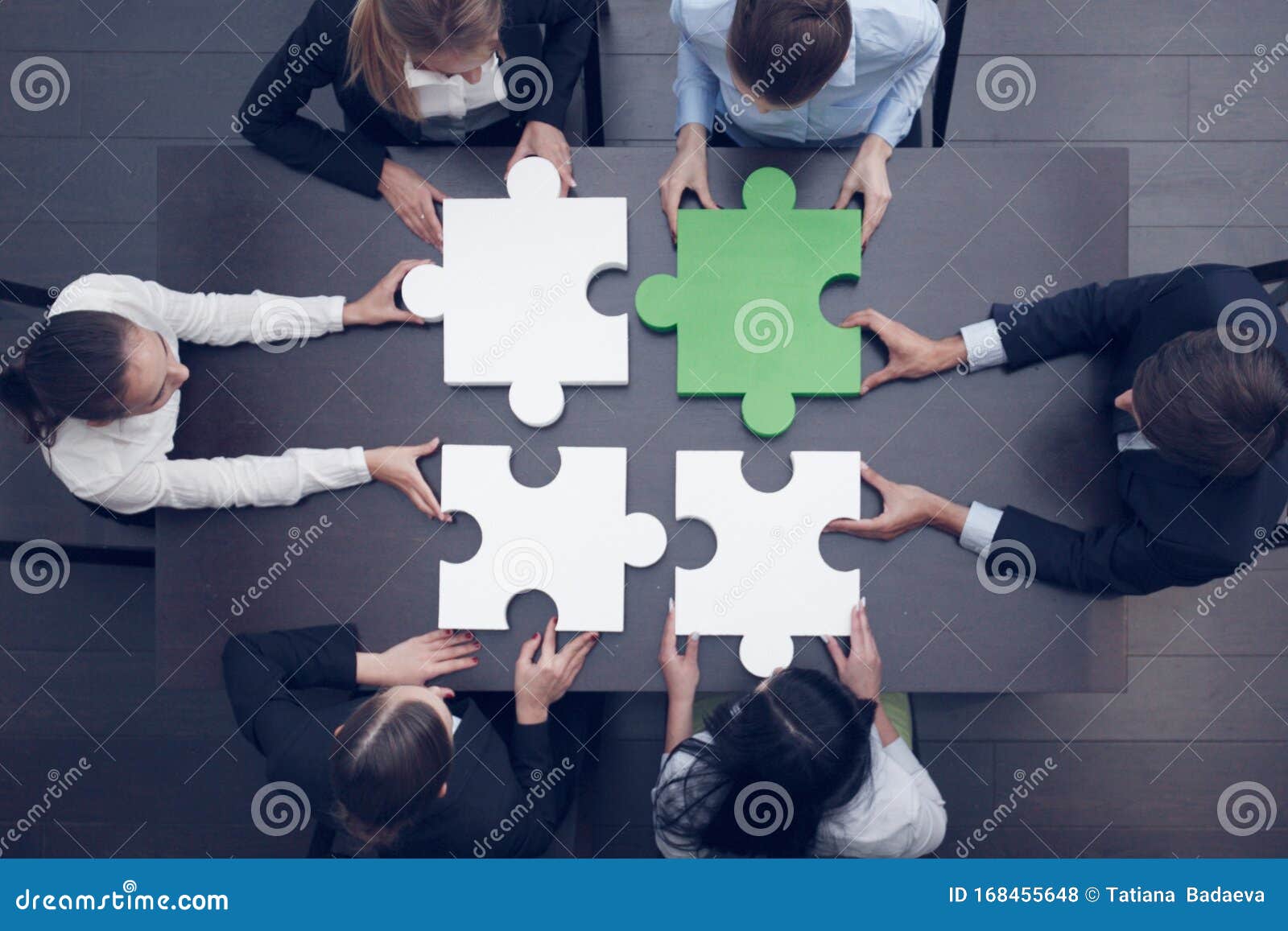 Business People Assembling Puzzle Stock Photo - Image of businessman ...
