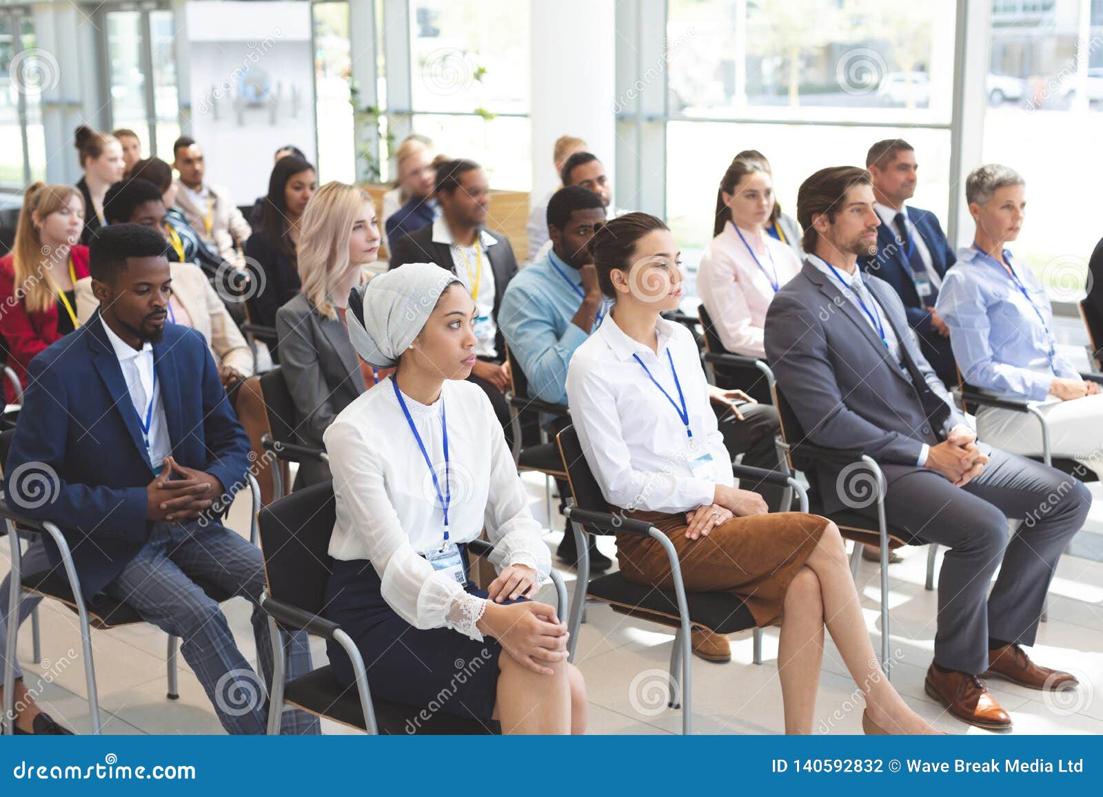 Group of Business People Attending a Business Seminar Stock Photo ...