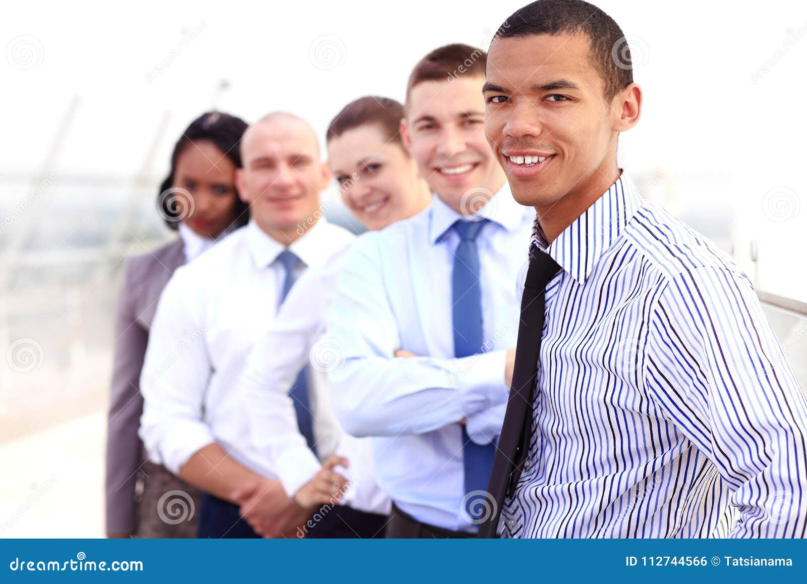 Group of Business People with Businessman Leader Stock Photo - Image of ...