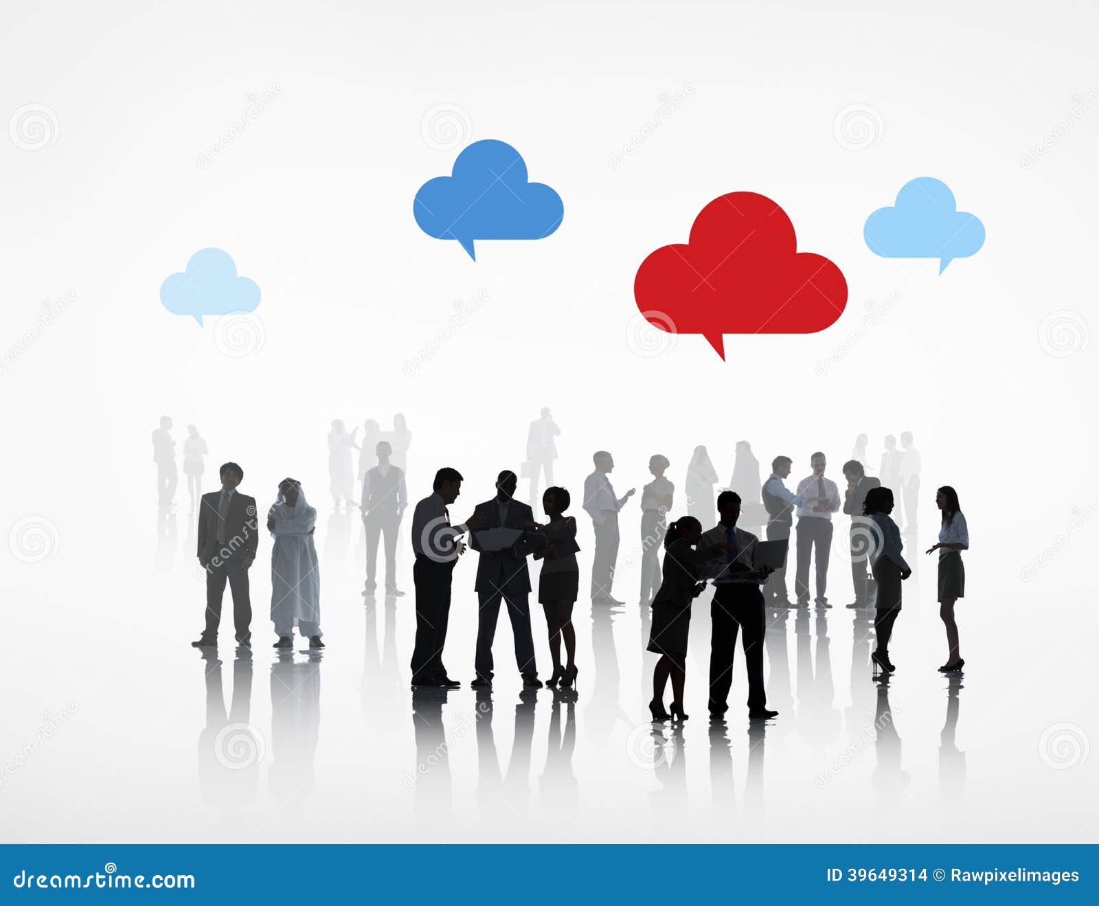 Group of Business People Cloud Computing Stock Photo - Image of partner ...