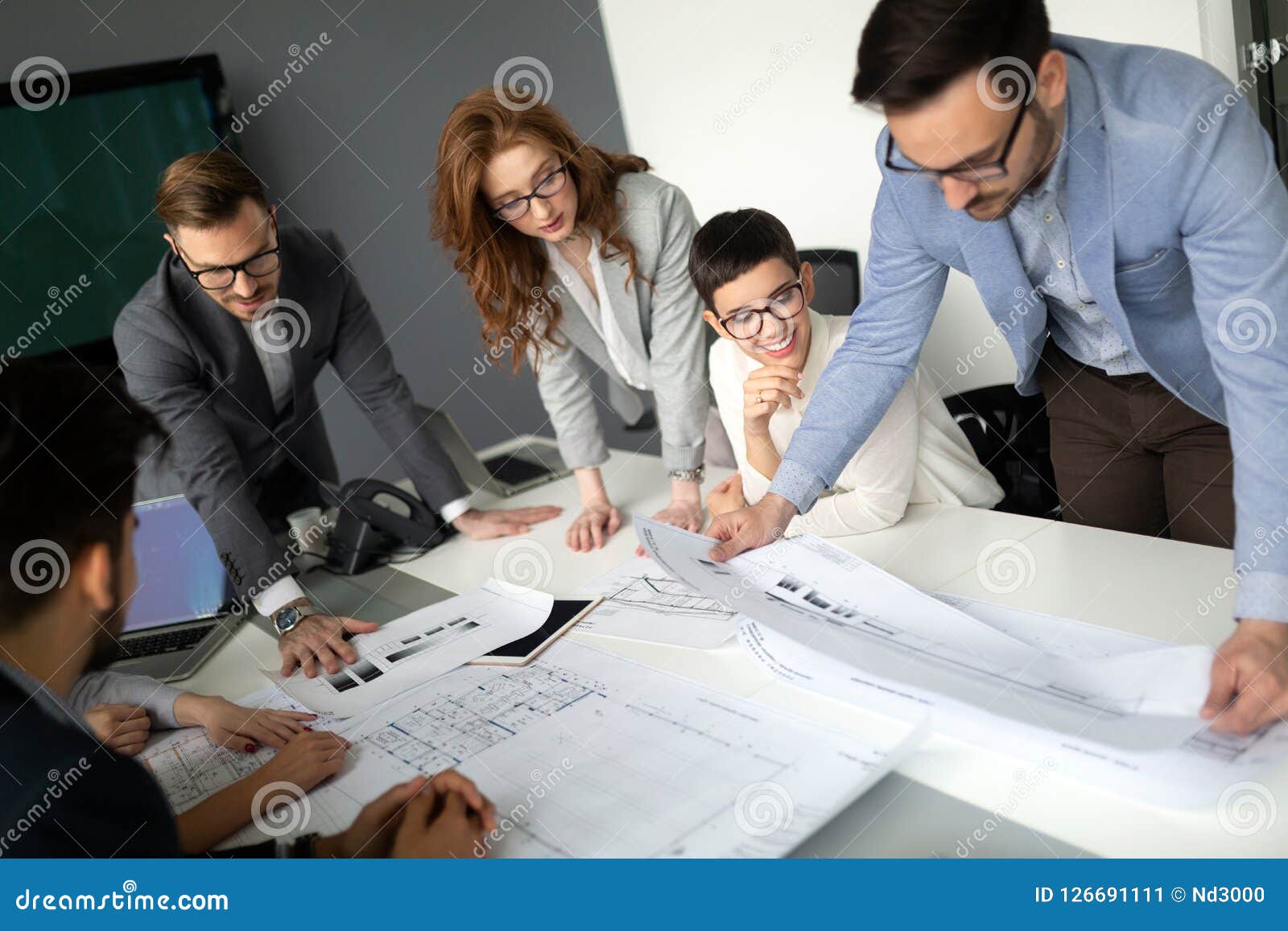 Group of Business People Collaborating in Office Stock Image - Image of ... Group of Business People Collaborating in Office Stock Image - Image of ...