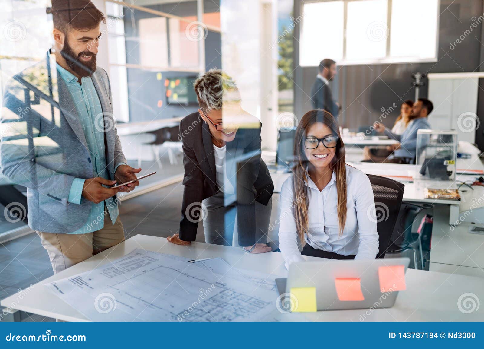 Group of Business People Collaborating in Office Stock Photo - Image of ... Group of Business People Collaborating in Office Stock Photo - Image of ...