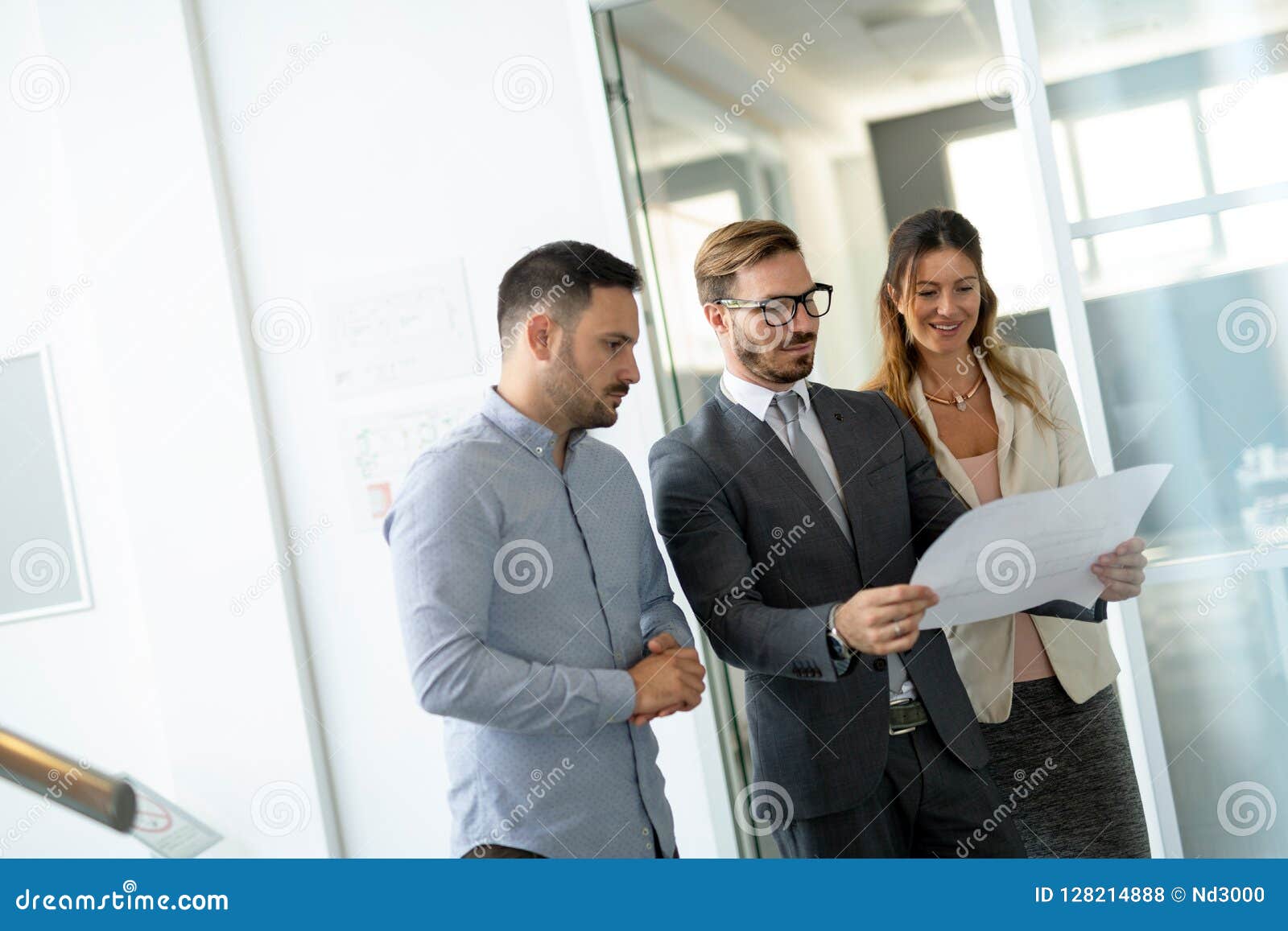 Group of Business People Collaborating in Office Stock Photo - Image of ...