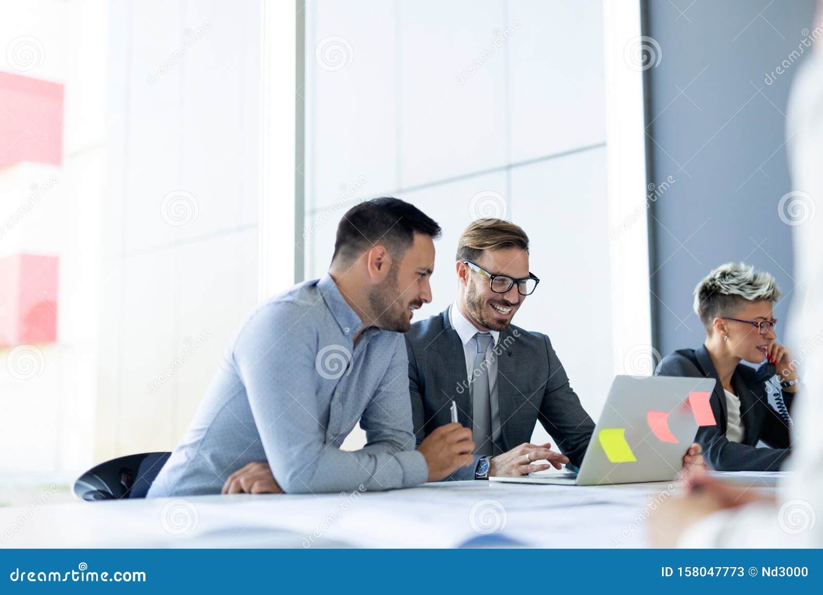 Group of Business People Collaborating in Office Stock Image - Image of ...