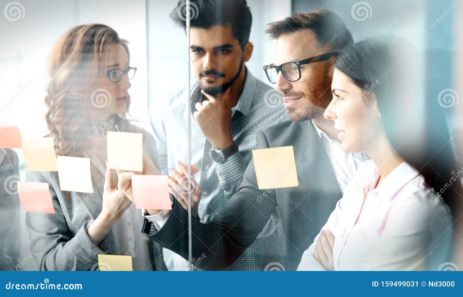 Group of Business People Collaborating in Business Office Stock Image ... Group of Business People Collaborating in Business Office Stock Image ...