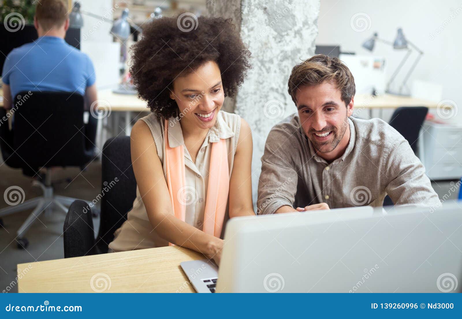Group of Business People Collaborating on Project in Office Stock Photo ...