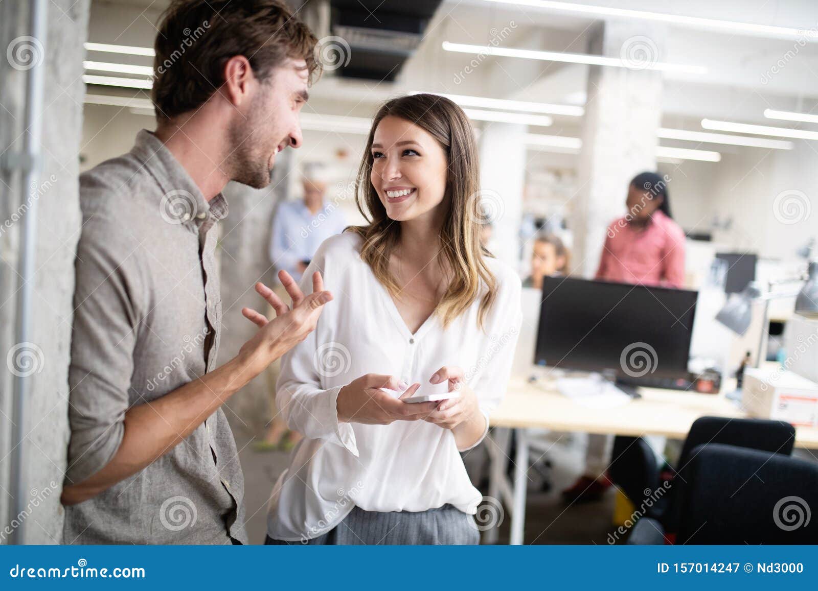 Group of Business People Collaborating on Project in Office Stock Image ...