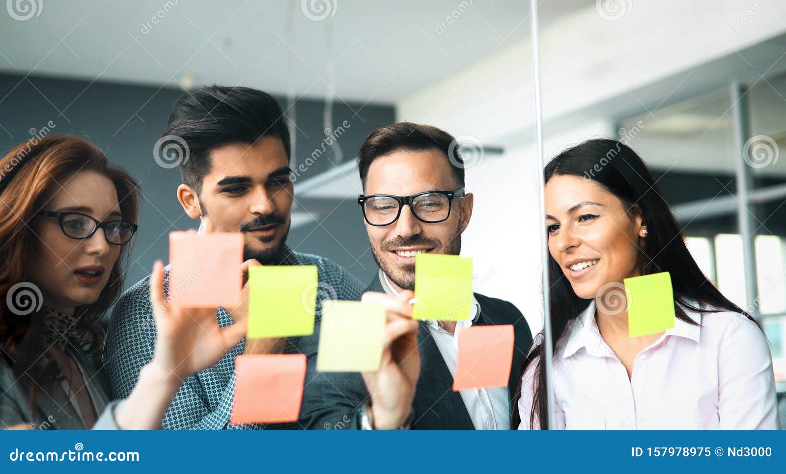 Group of Business People Collaborating in Office Stock Image - Image of ...