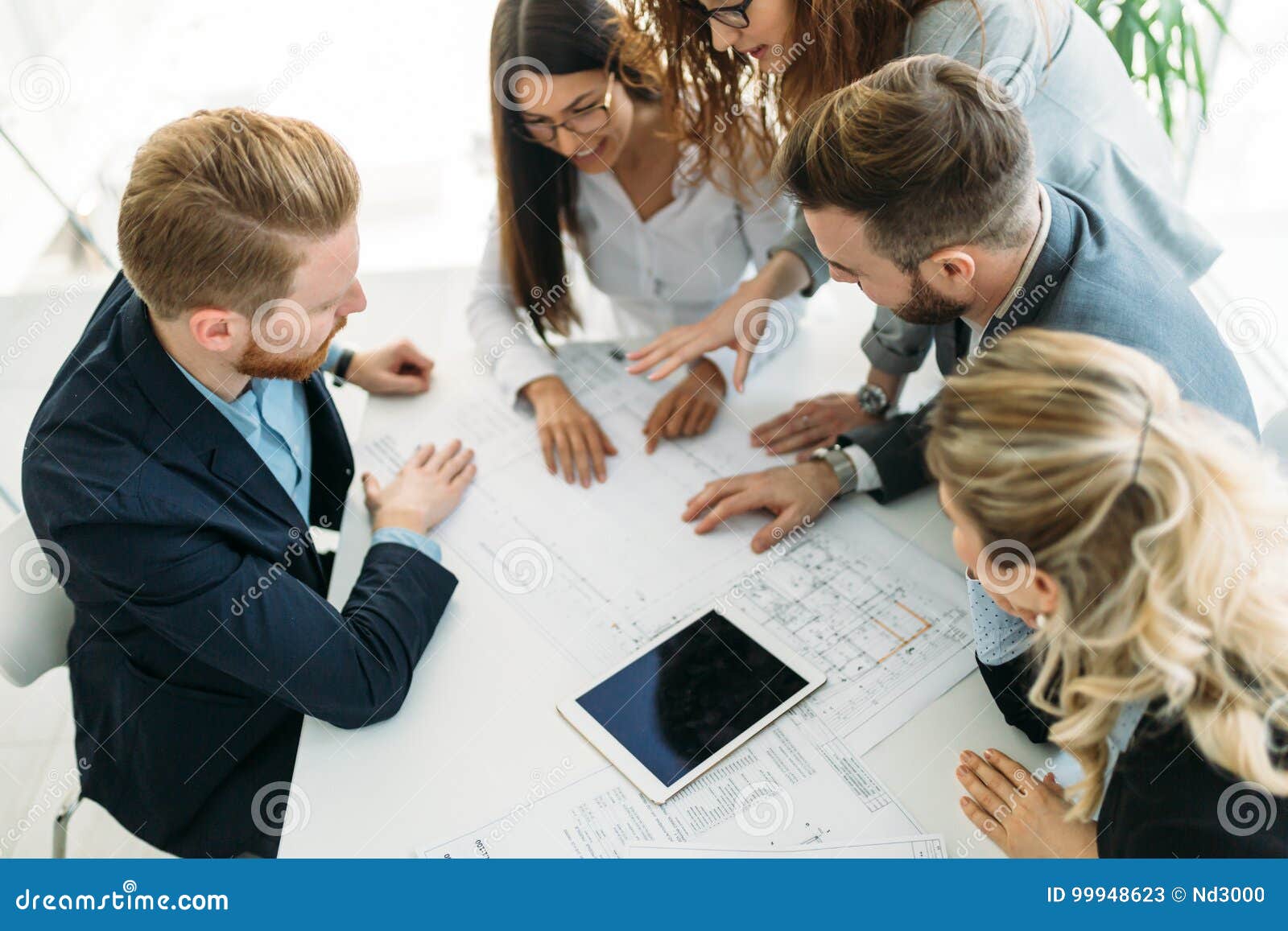 Group of Business People Collaborating in Office Stock Image - Image of ... Group of Business People Collaborating in Office Stock Image - Image of ...