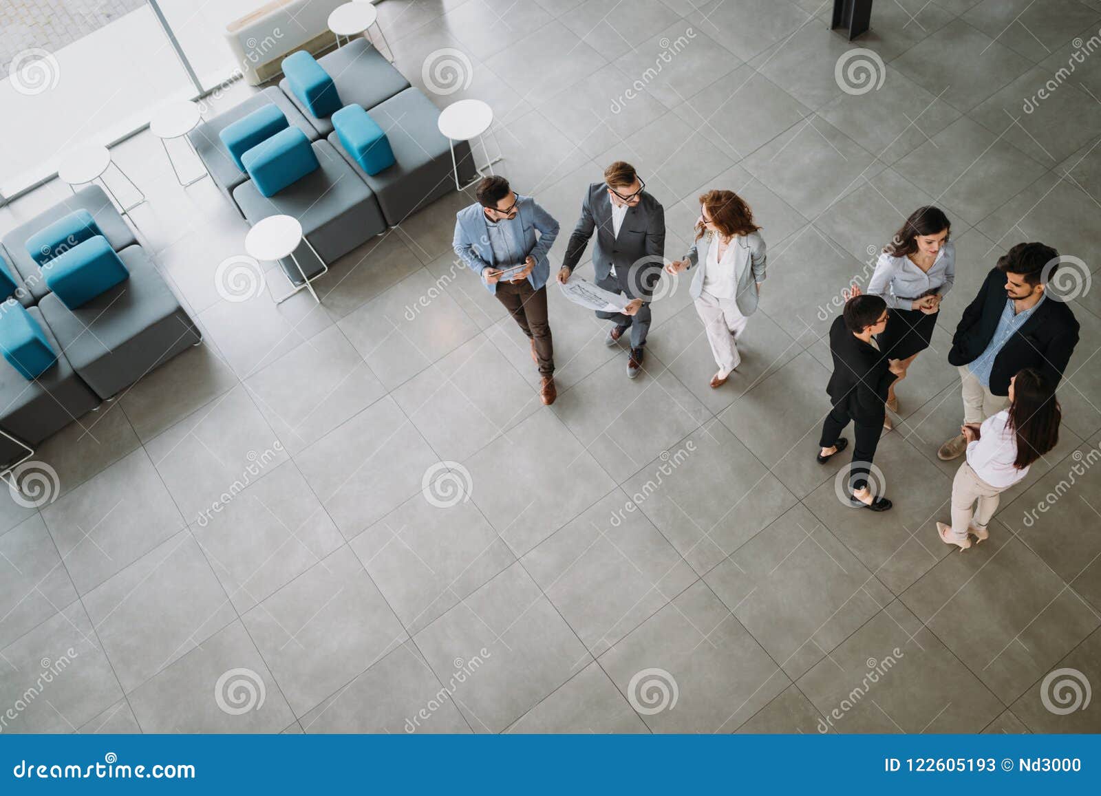 Group of Business People Collaborating and Working on Project Stock ...