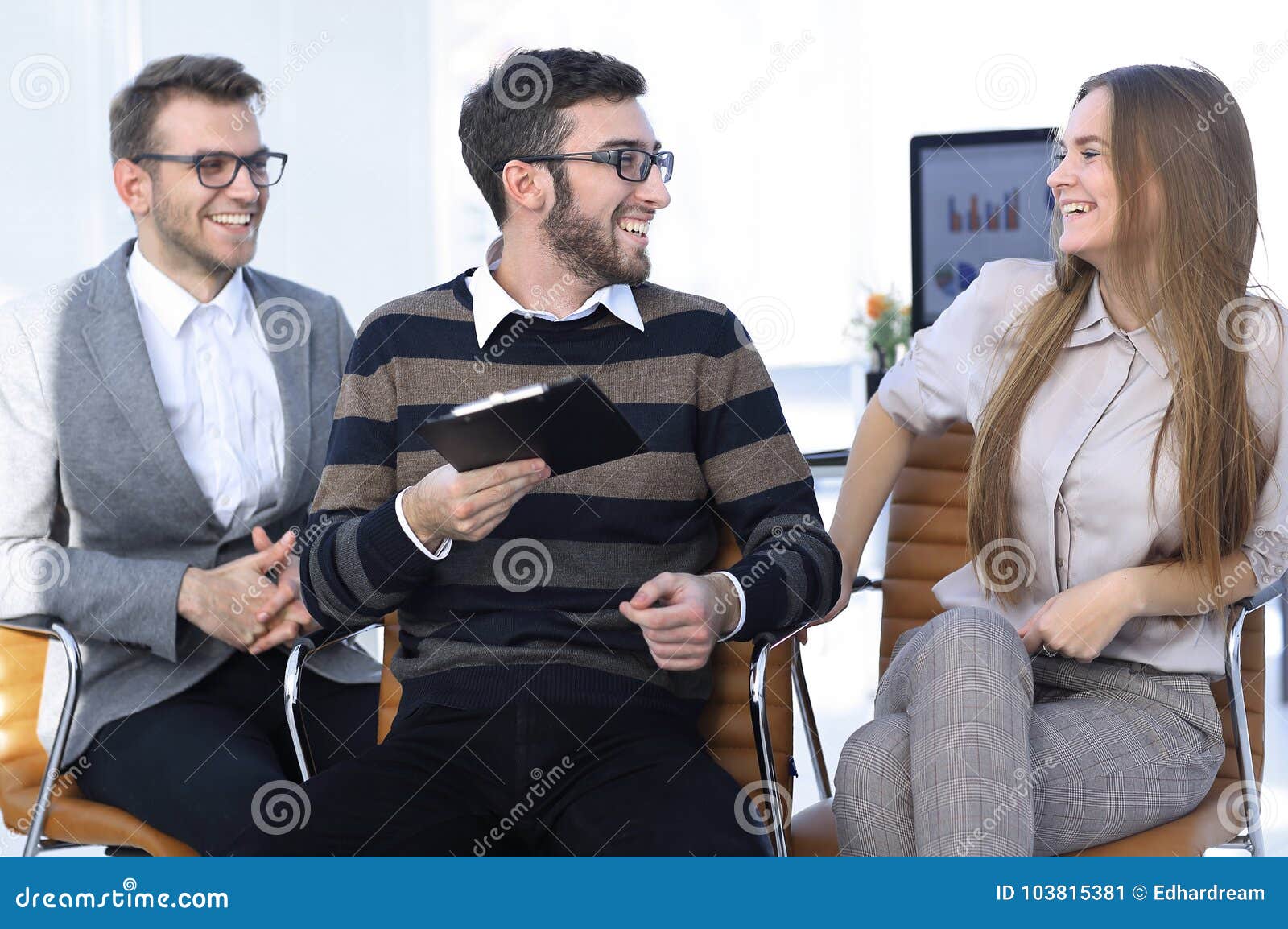Business People Communicating in Office Stock Image - Image of ...