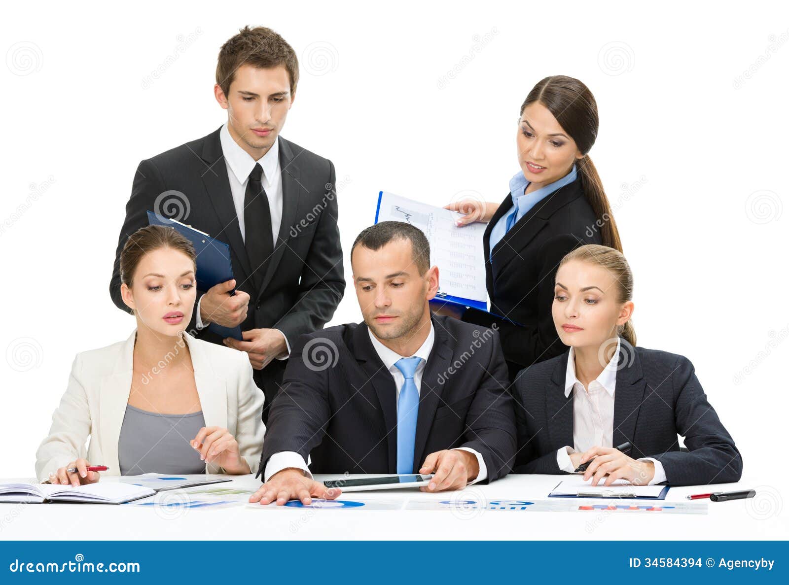 Group of Business People Debating Stock Photo - Image of discuss ...
