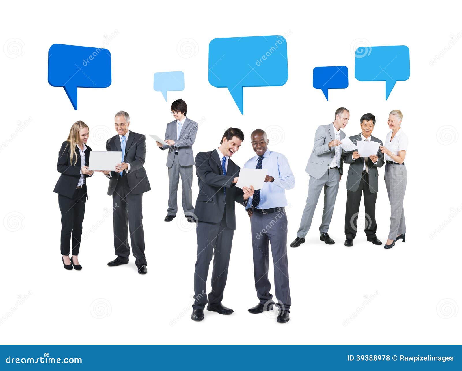 Group of Business People Discussing Stock Photo - Image of digital ...