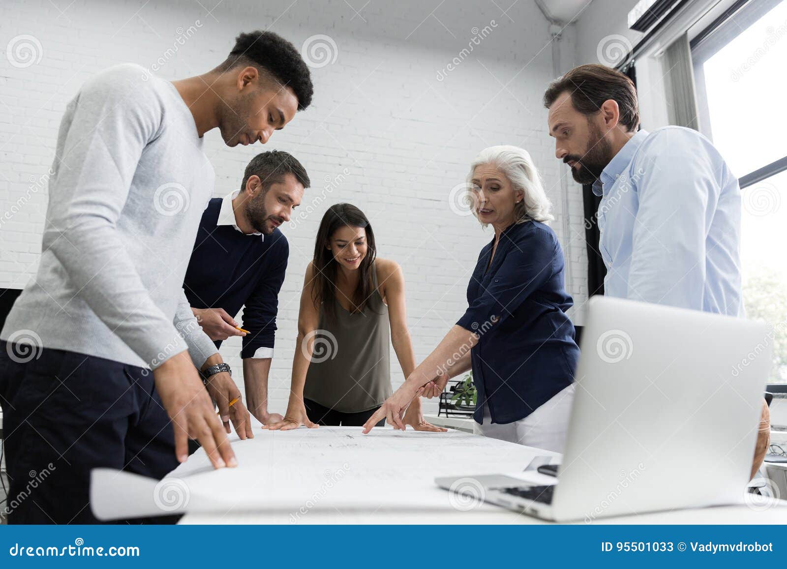 Group of Business People Discussing Financial Plan Stock Image - Image ...