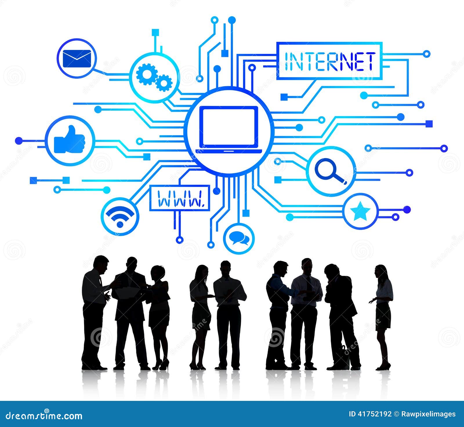 Group of Business People Discussing Internet Stock Photo - Image of ...