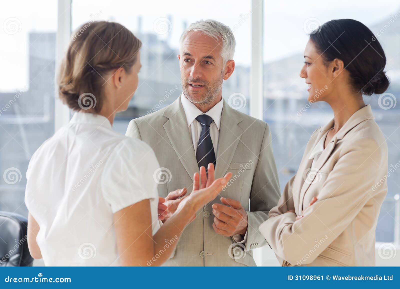 Group of Business People Discussing Together Stock Image - Image of ...