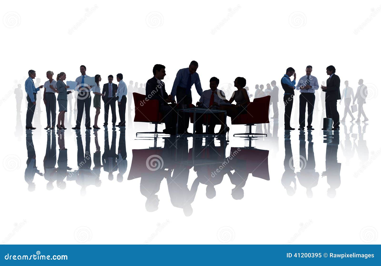 Group Of Business People Discussing In A White Background Stock Photo ... Group Of Business People Discussing In A White Background Stock Photo ...