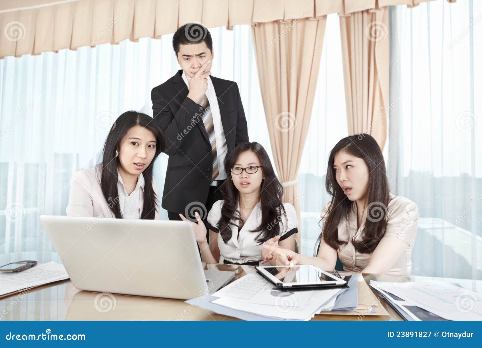 Group of Business People Discussion Stock Image - Image of laptop ...