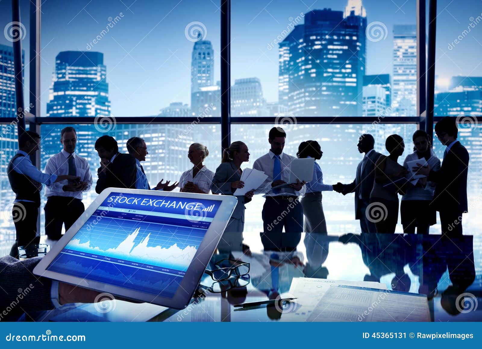 Group of Business People Discussion Stock Exchange Stock Image - Image ...