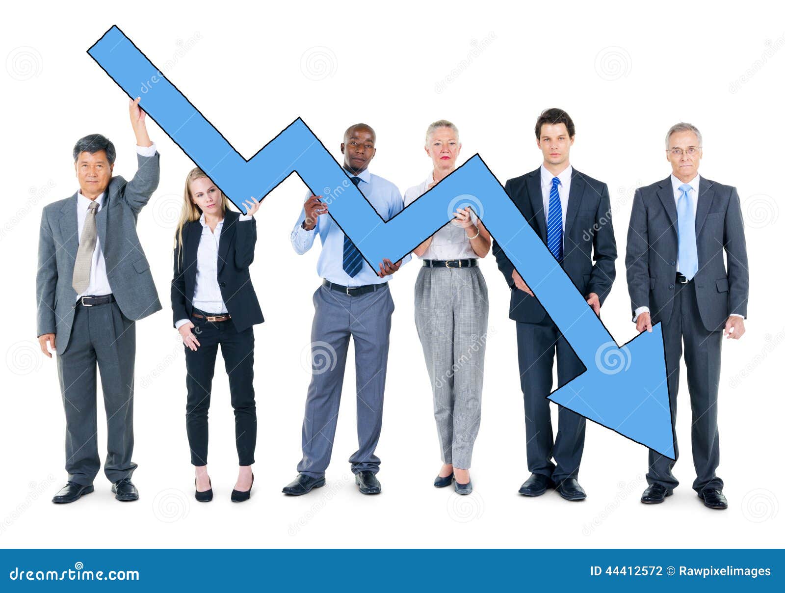 Group of Business People on Economic Crisis Stock Photo - Image of ...