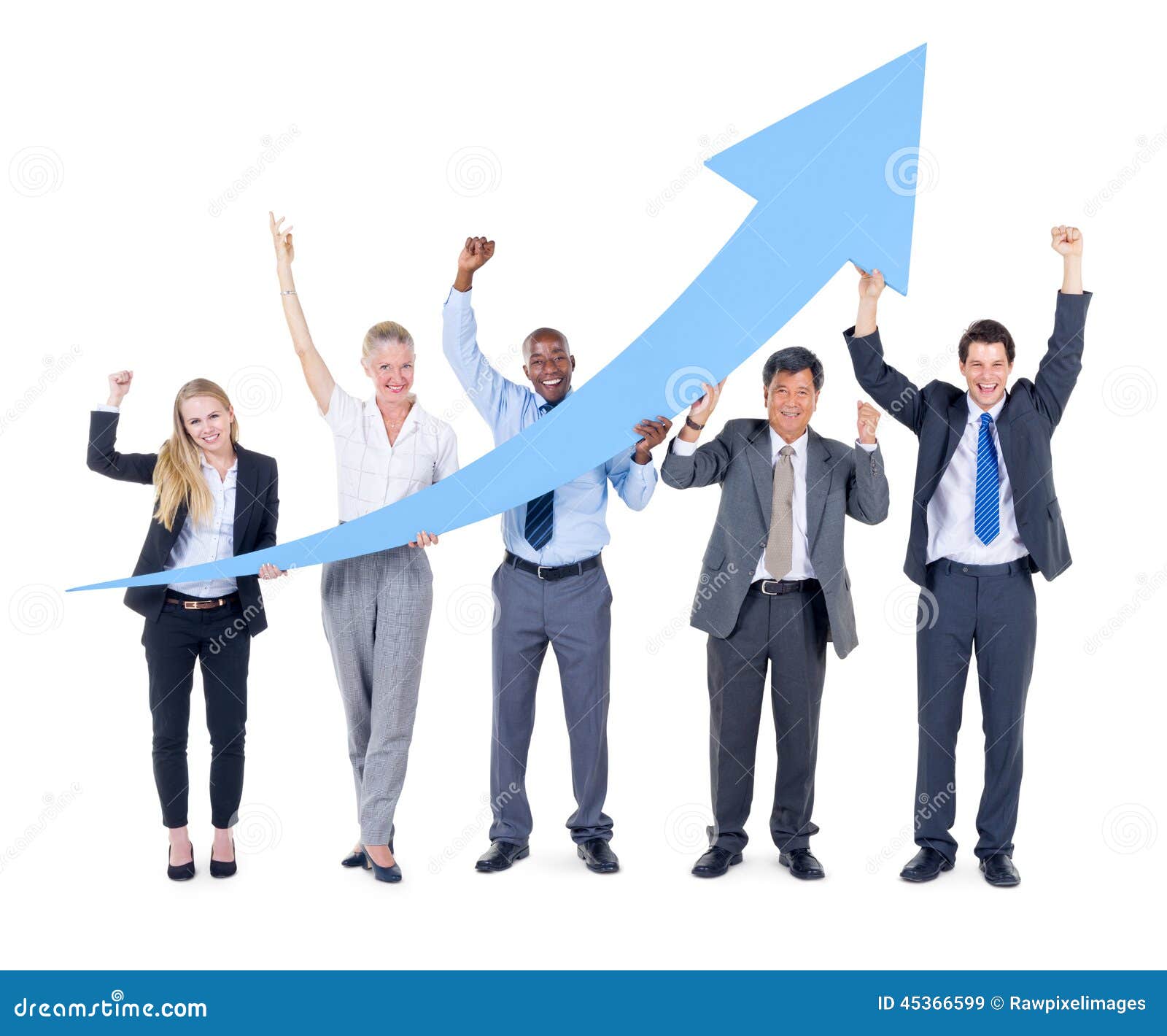 Group of Business People on Economic Recovery Stock Image - Image of ...