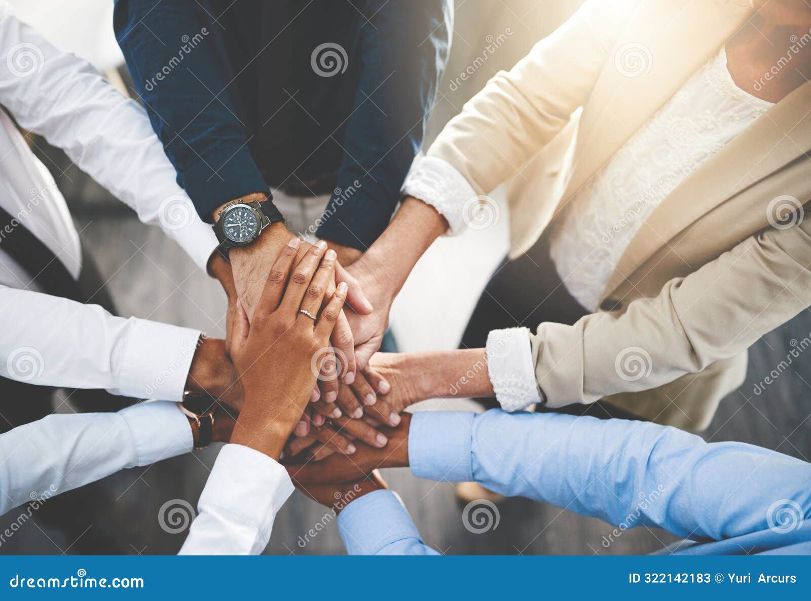 Group, Business People and Hands in Stack for Team Building ...