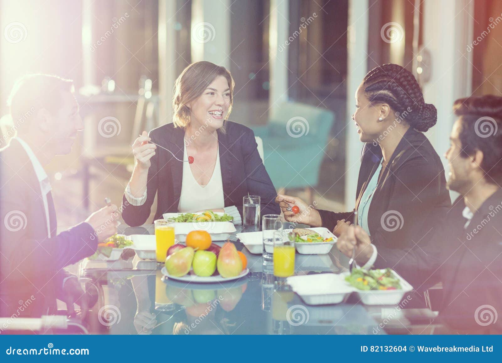 Group of Business People Having Breakfast Together Stock Photo - Image ...