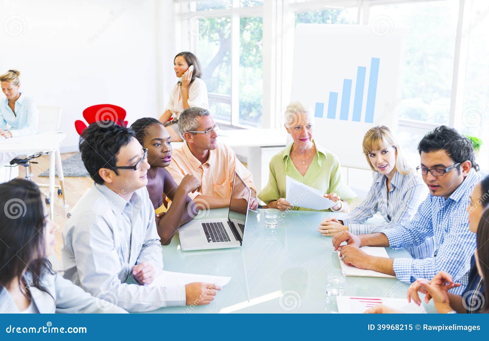 Group of Business People Having a Meeting Stock Image - Image of ...