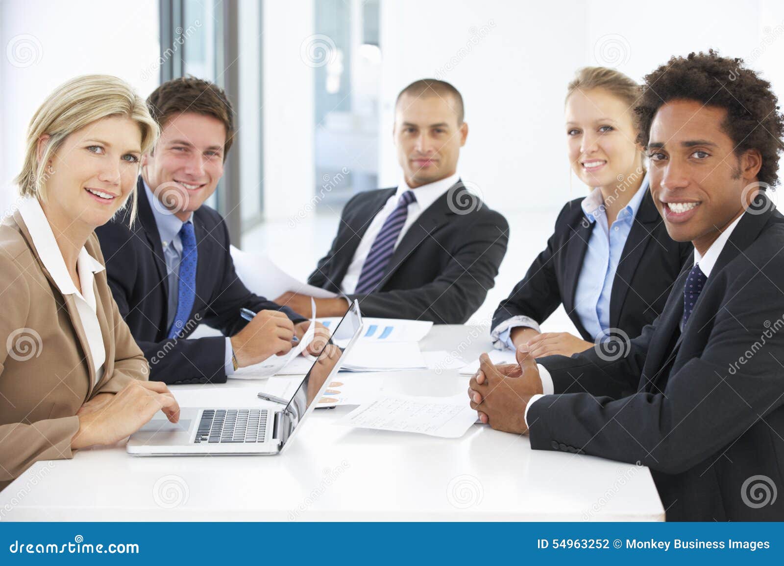 Group of Business People Having Meeting in Office Stock Photo - Image ...