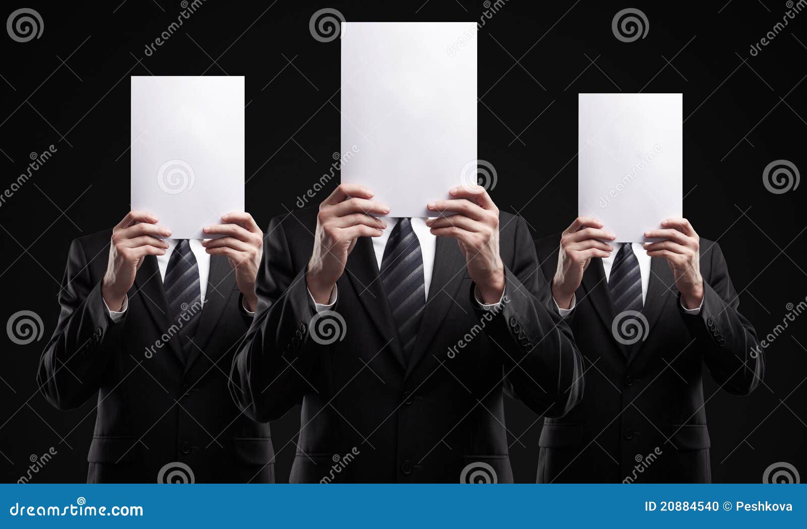 Group of Business People Holding a Blank Signs Stock Photo - Image of ...