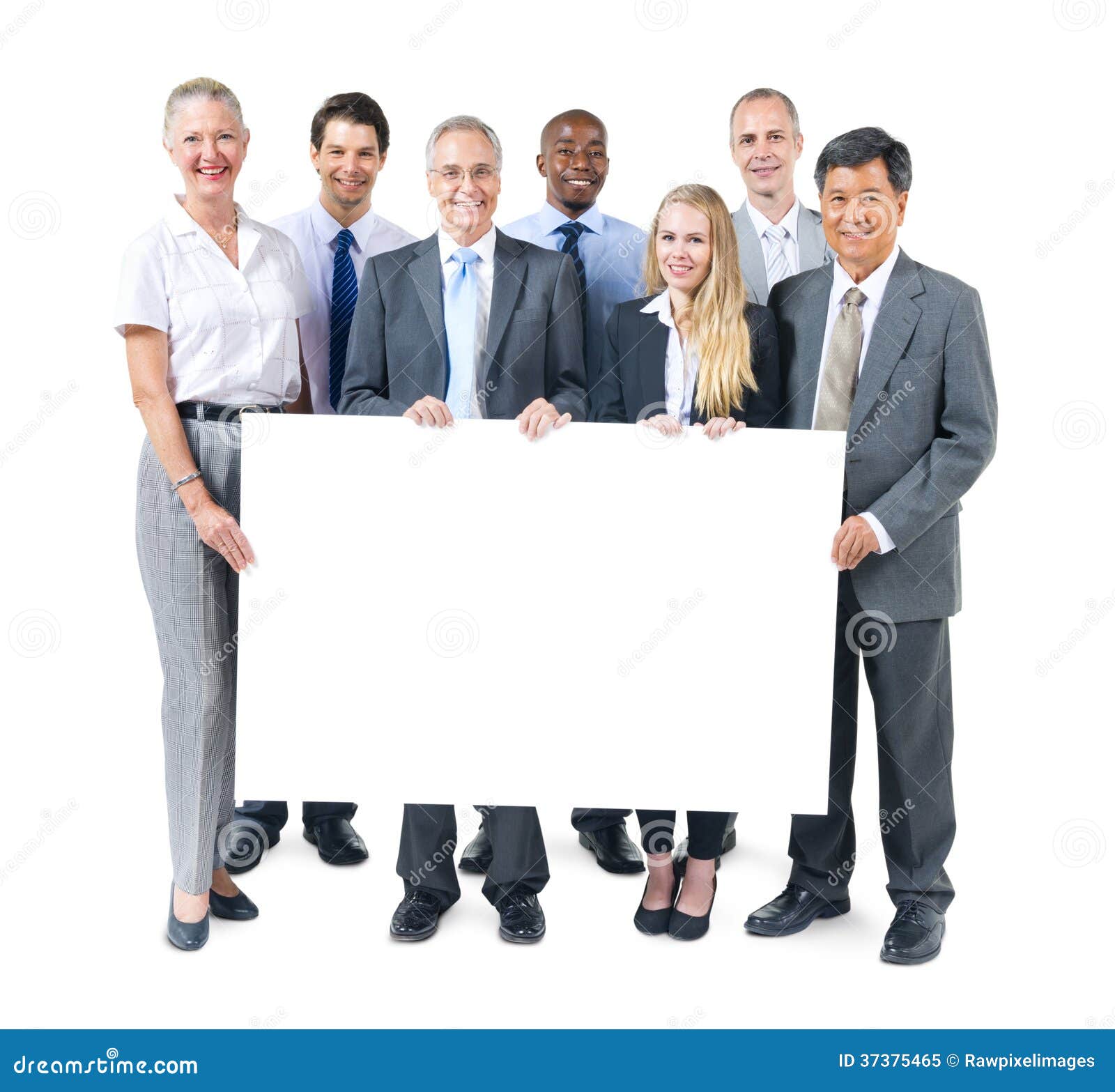 Group of Business People Holding Placard Stock Image - Image of ...