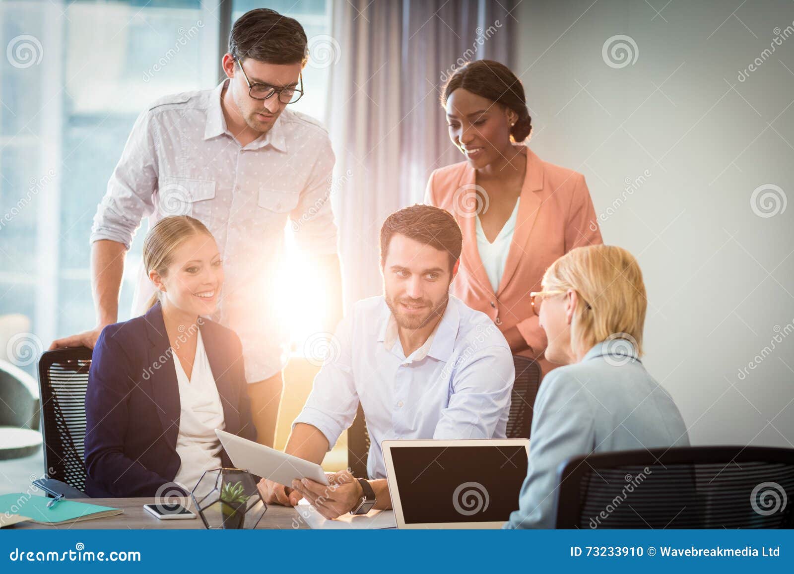 Group of Business People Interacting Using Digital Tablet Stock Photo ... Group of Business People Interacting Using Digital Tablet Stock Photo ...