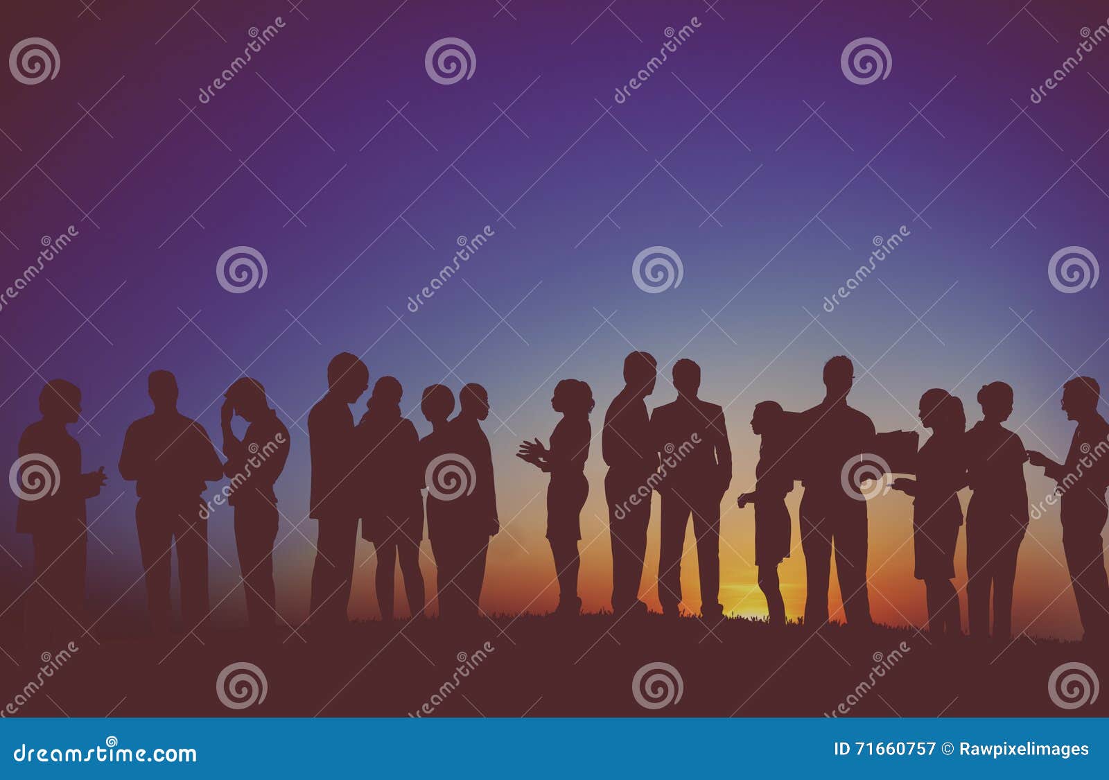 Group Business People Interaction Silhouette Concept Stock Illustration ...