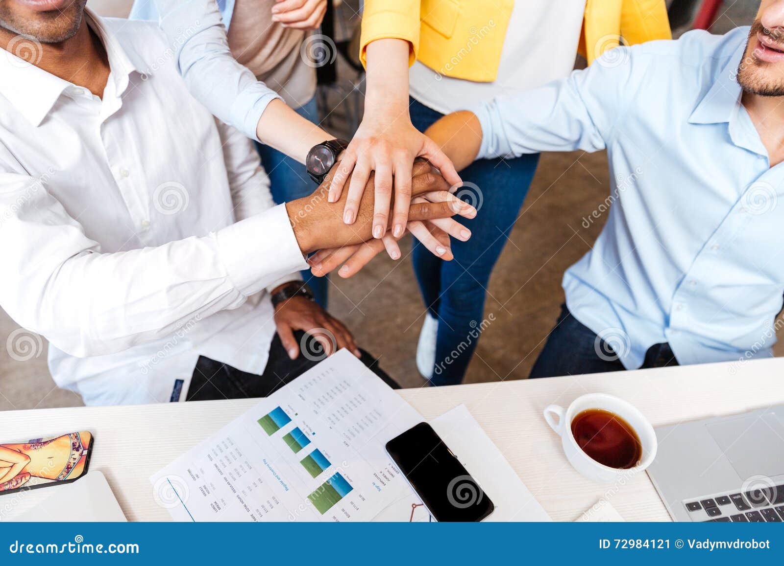 Group of Business People Joining Hands Stock Image - Image of people ...