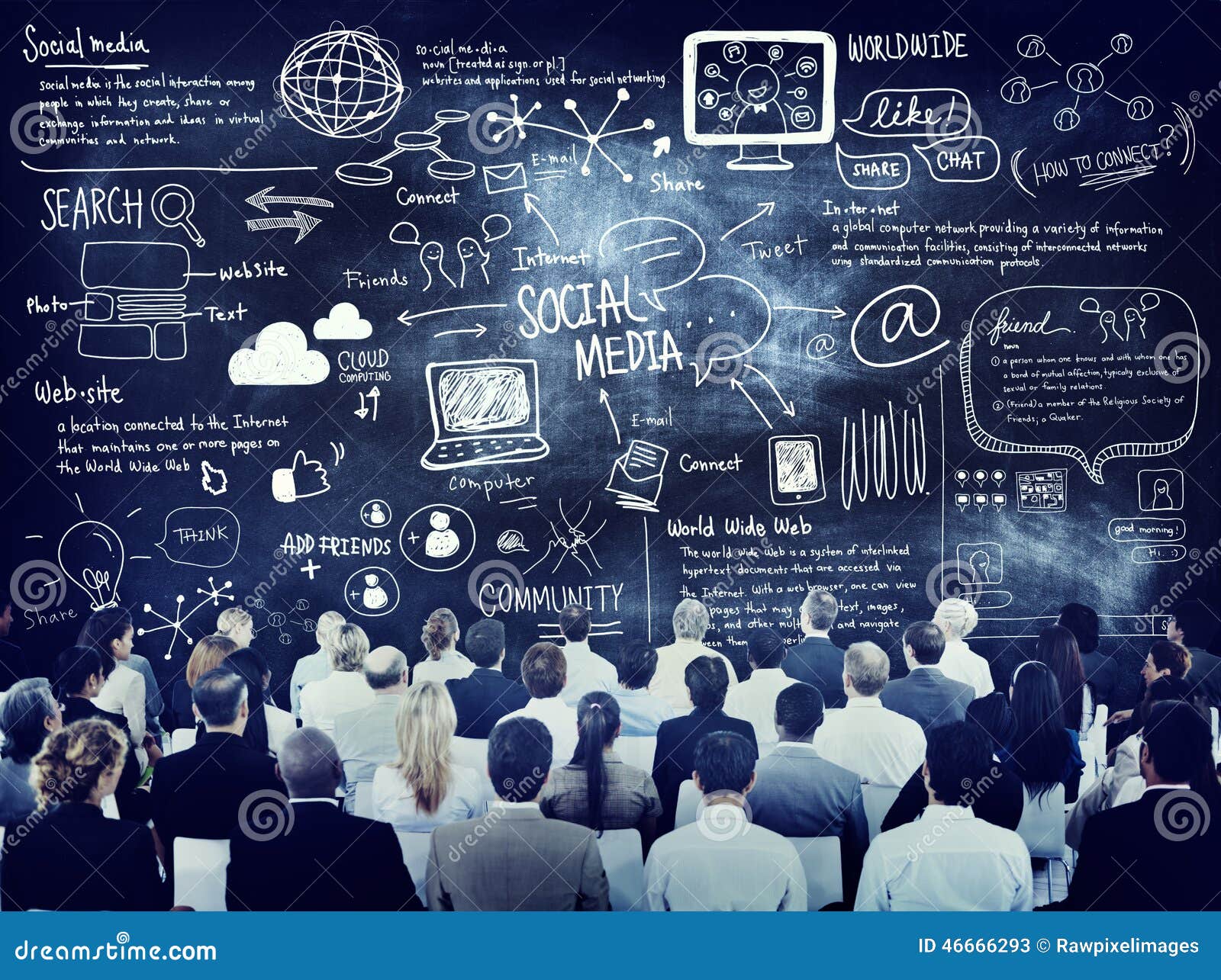 Group of Business People Learning about Social Media Stock Image ...