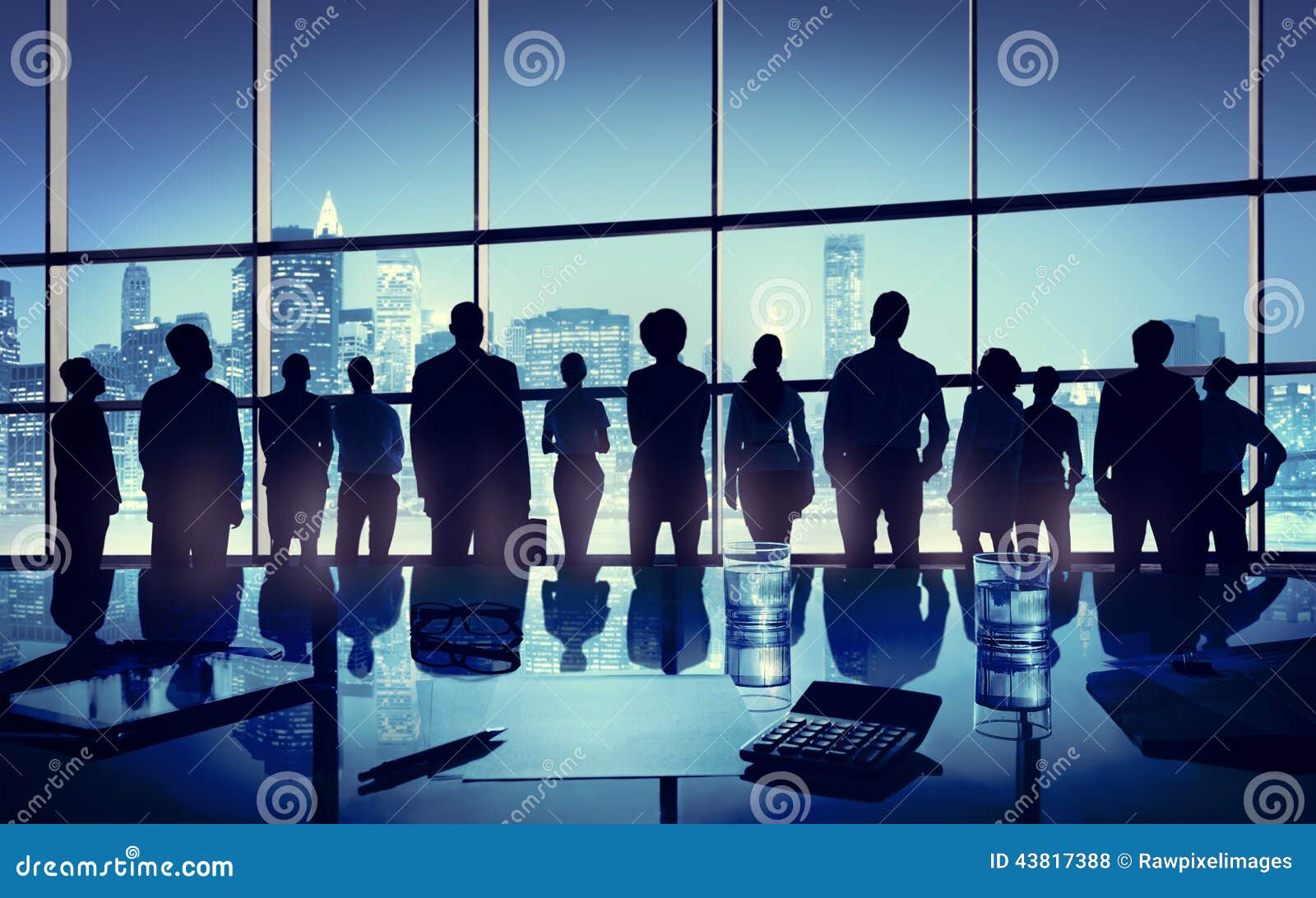 Group of Business People Looking Up in the Office Stock Photo - Image ...