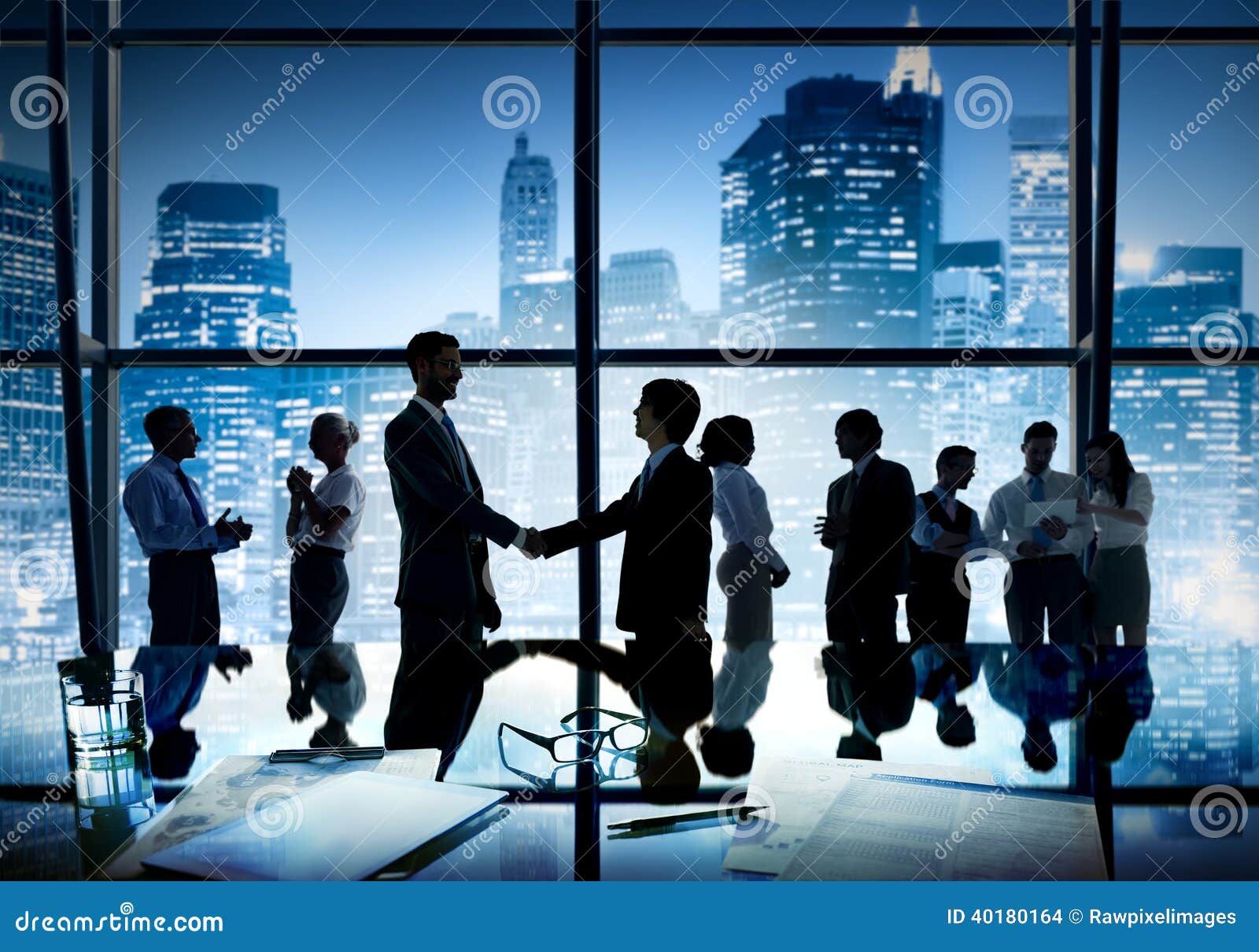 Group of Business People and Men Shaking Hands Stock Photo - Image of ...