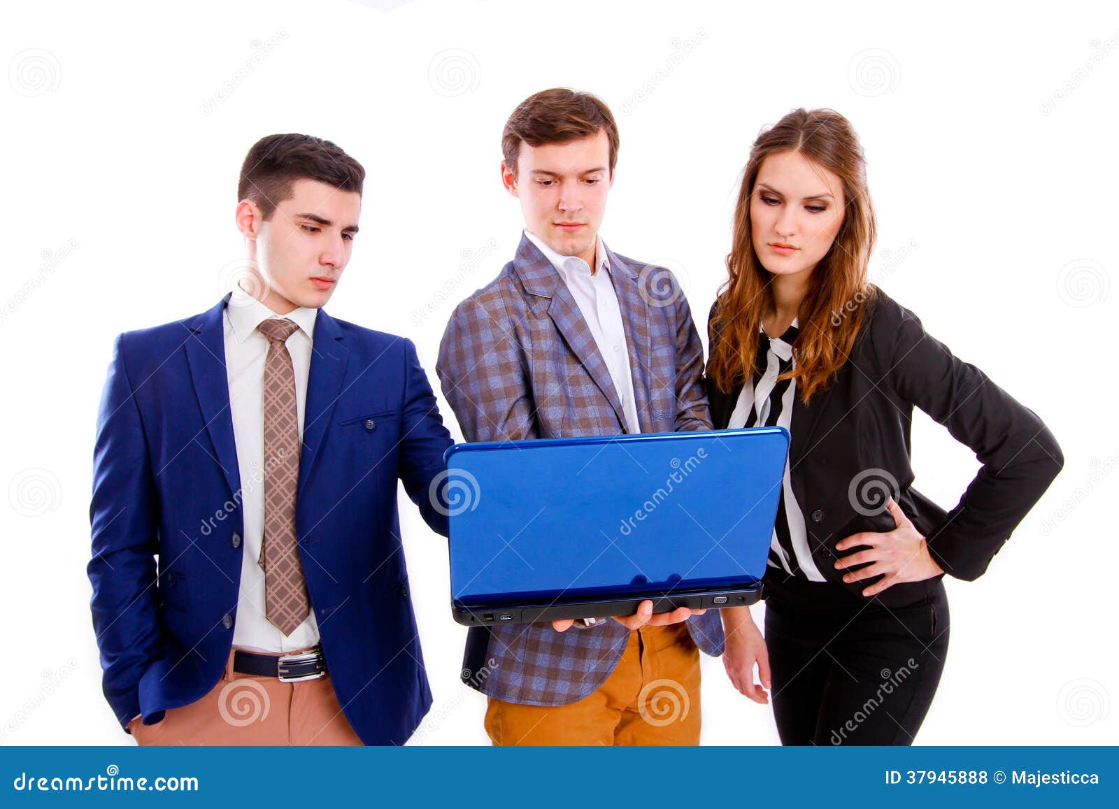 Group of Business People with Notebook Stock Photo - Image of ...