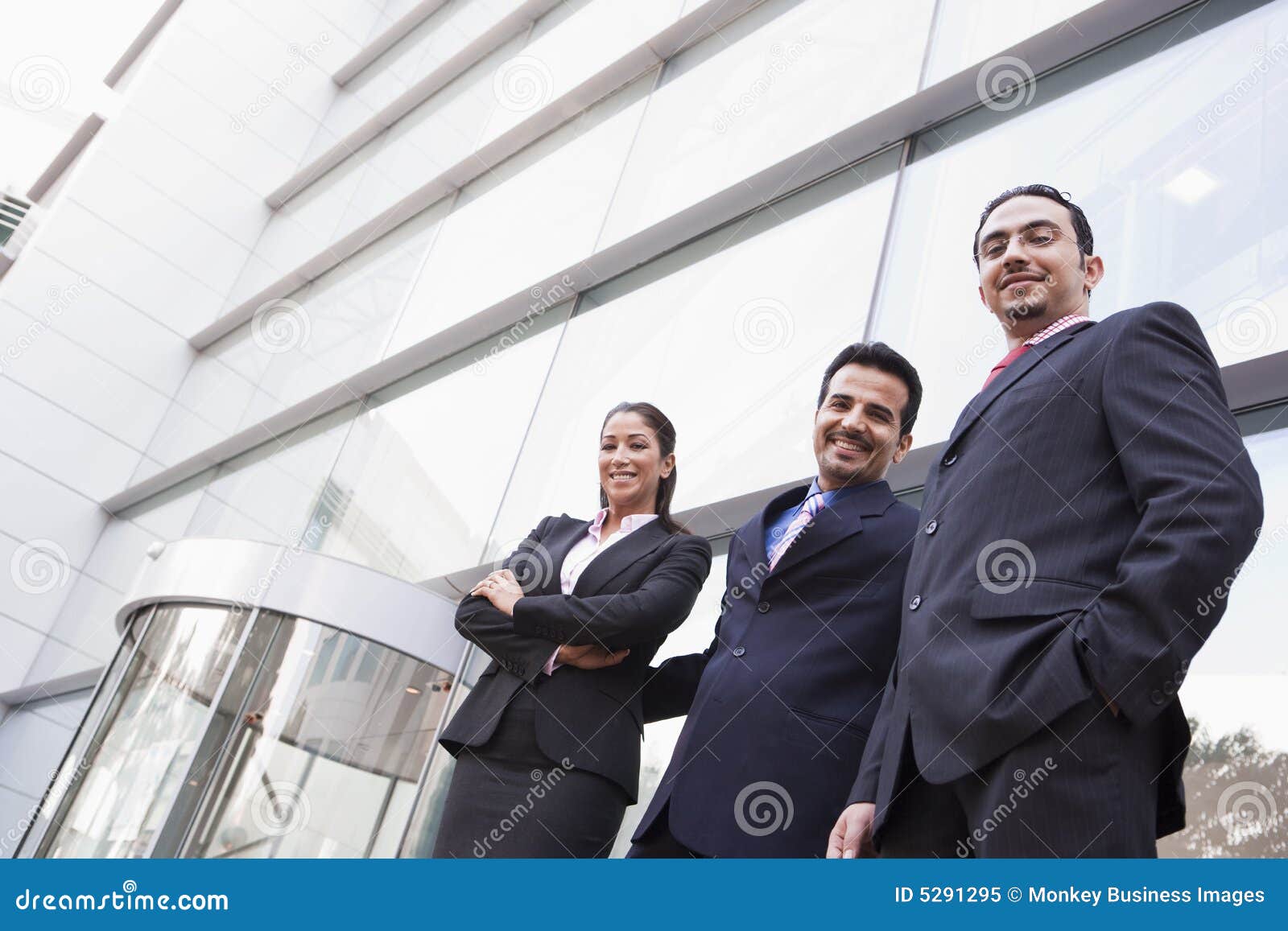 Group of Business People Outside Office Building Stock Image - Image of ...