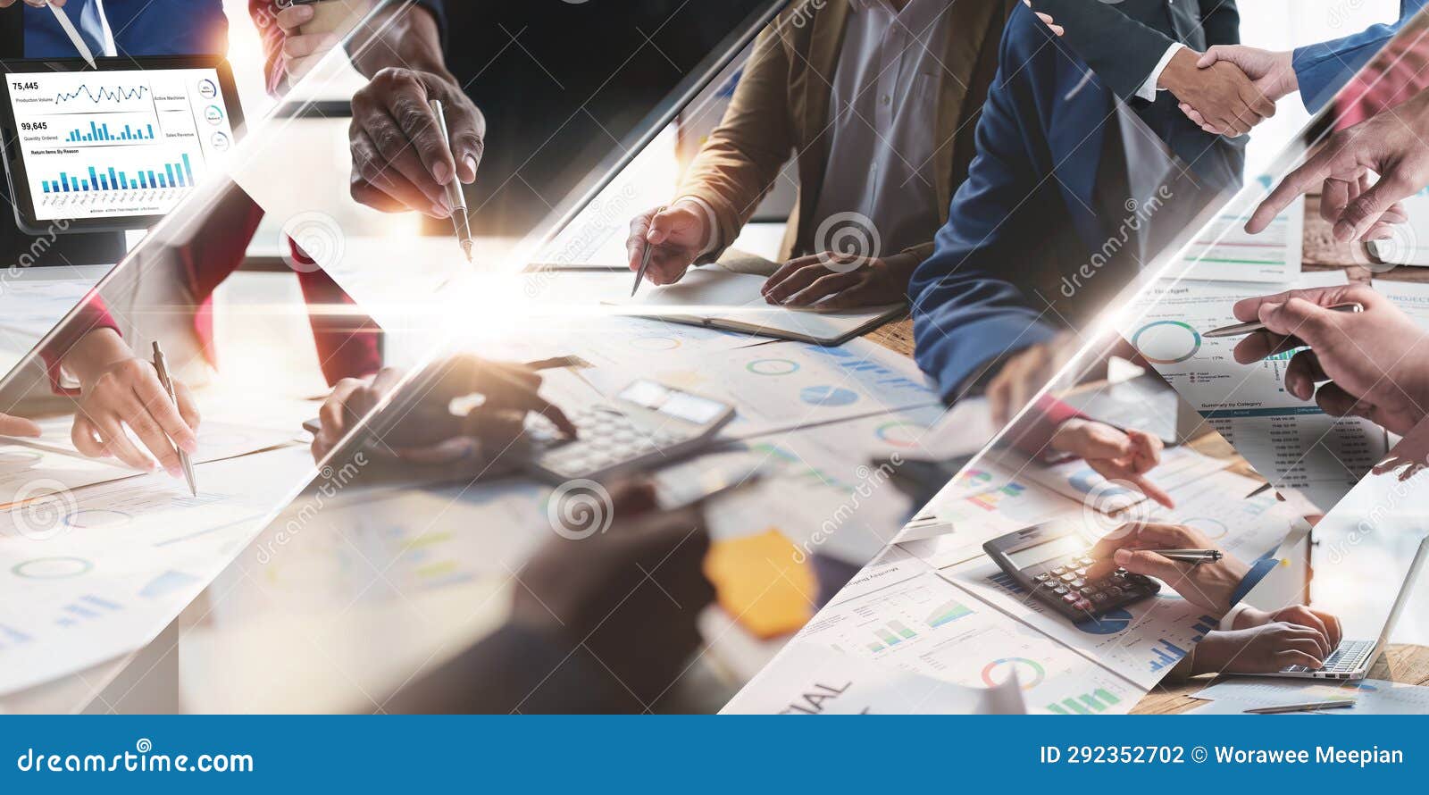 Group of Business People Process and Workflow Automation with Flowchart ...