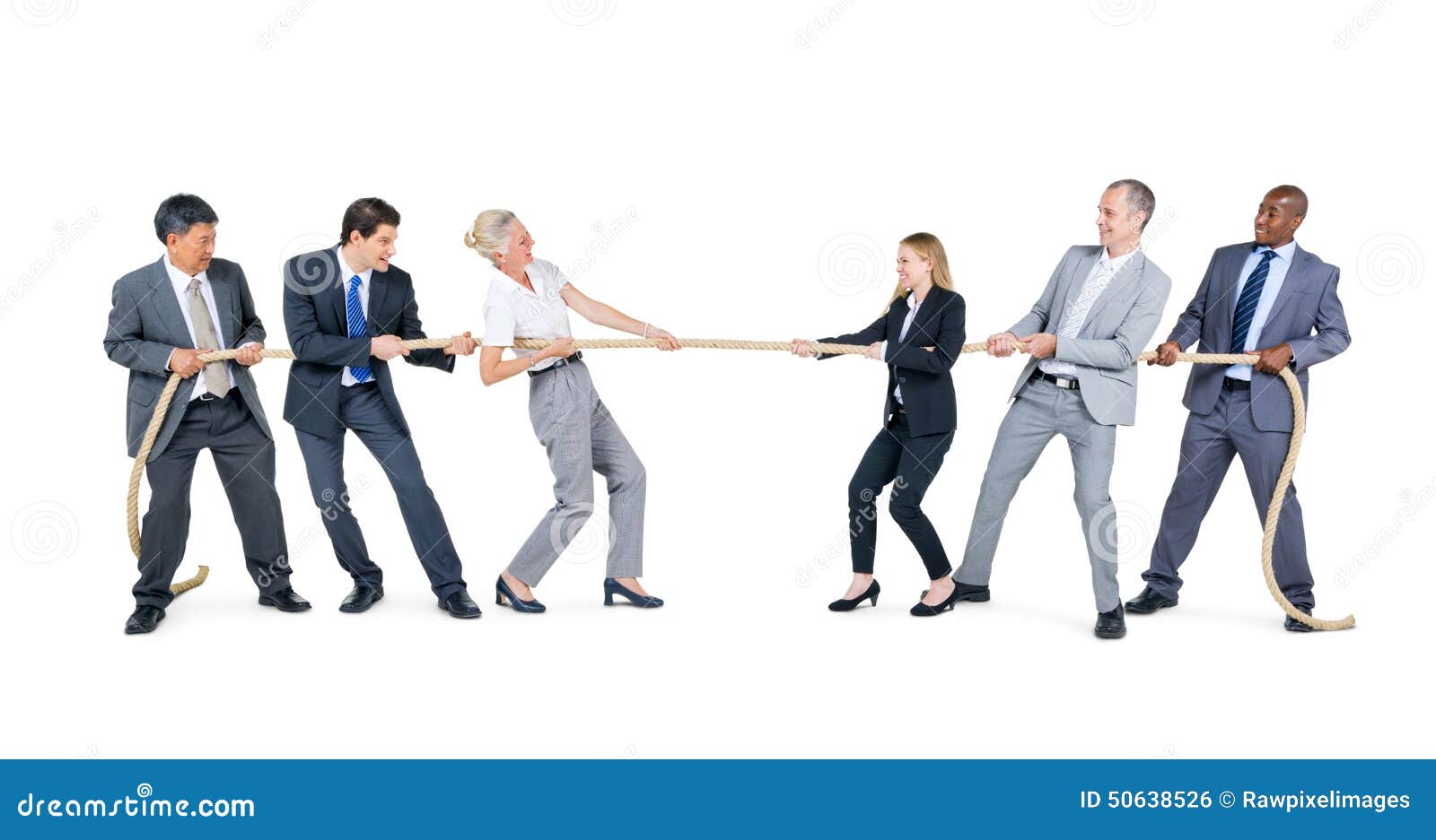 Group of Business People Pulling Rope Stock Photo - Image of adult ...